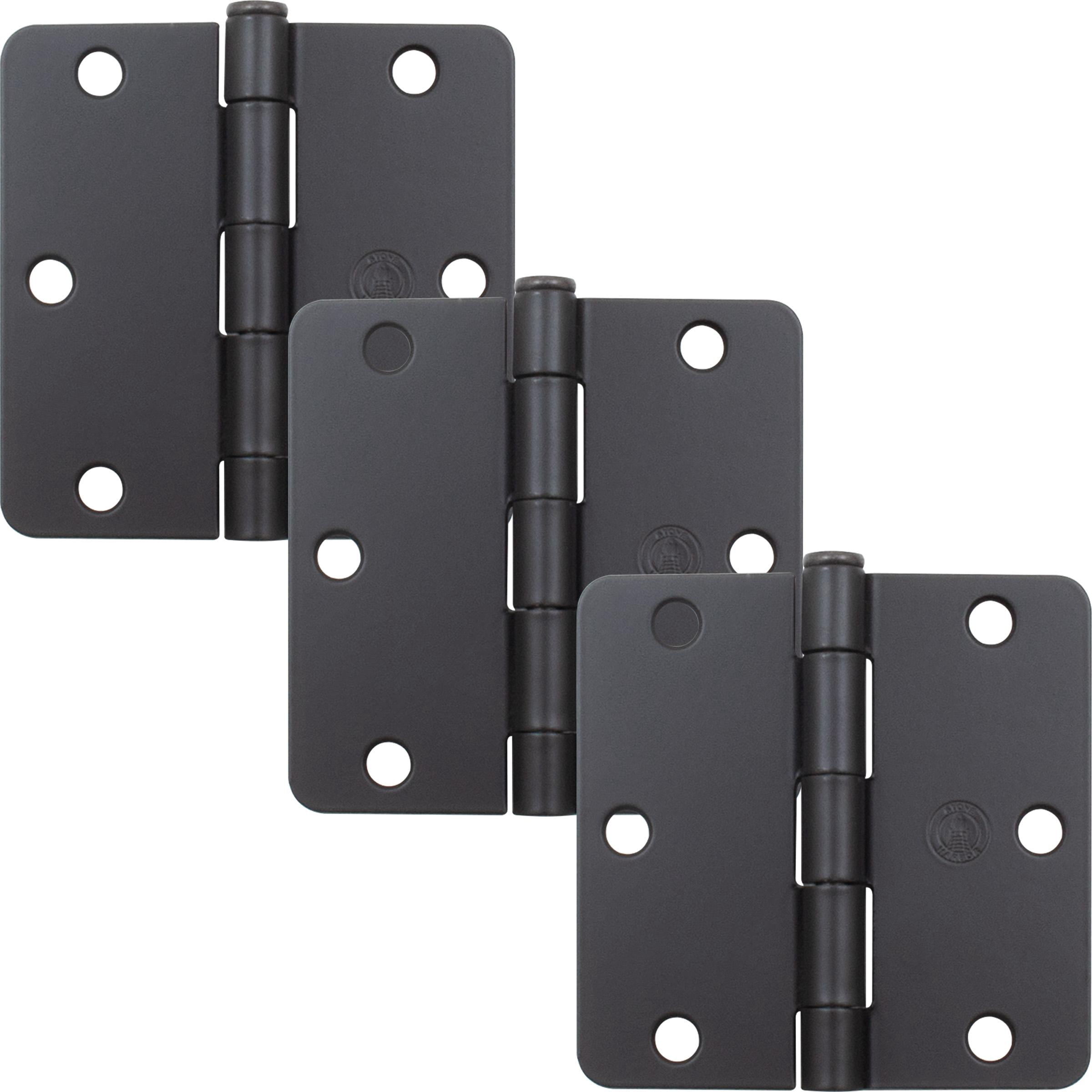 Stone Harbor Hardware 3-1/2" Door Hinges, 1/4" Radius Corner, Matte ...