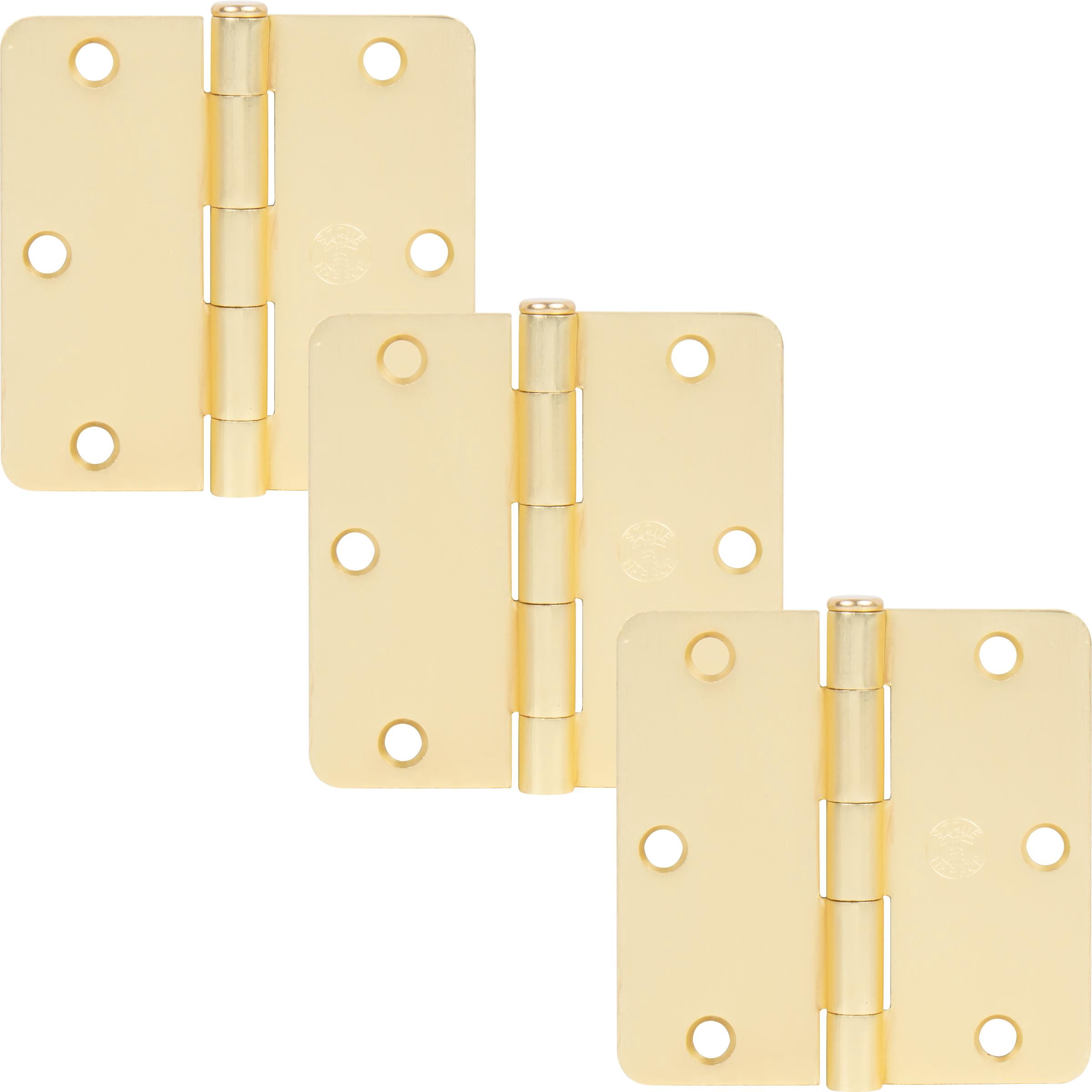 Stone Harbor Hardware 3-1/2" Door Hinges, 1/4" Radius Corner, Satin ...