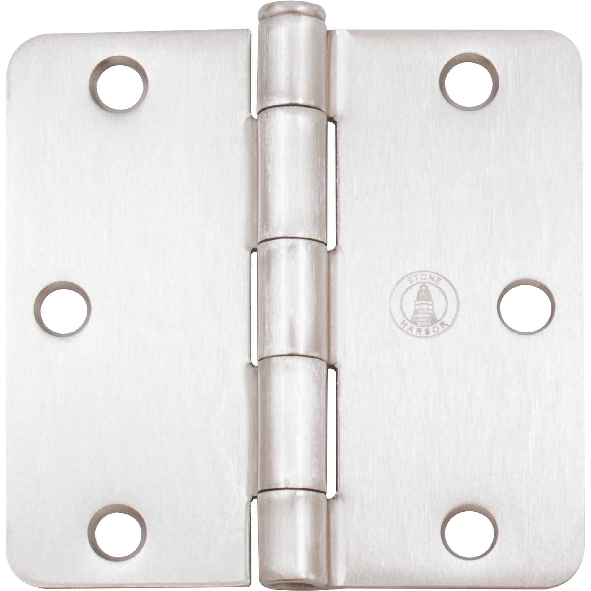 Stone Harbor Hardware 3-1/2" Door Hinges, 1/4" Radius Corner, Satin ...