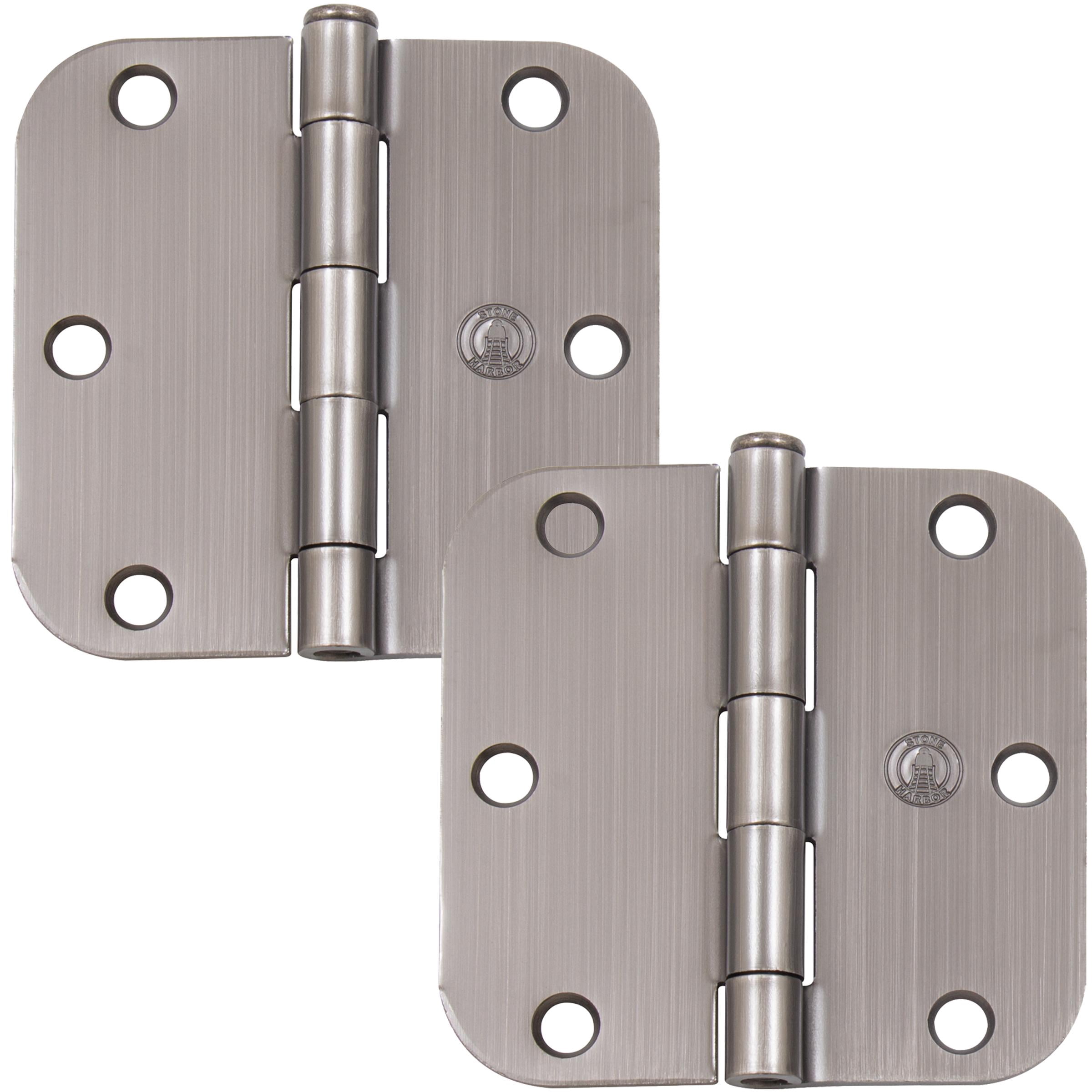 Stone Harbor Hardware 3-1/2" Door Hinges, 5/8" Radius Corner, Antique ...