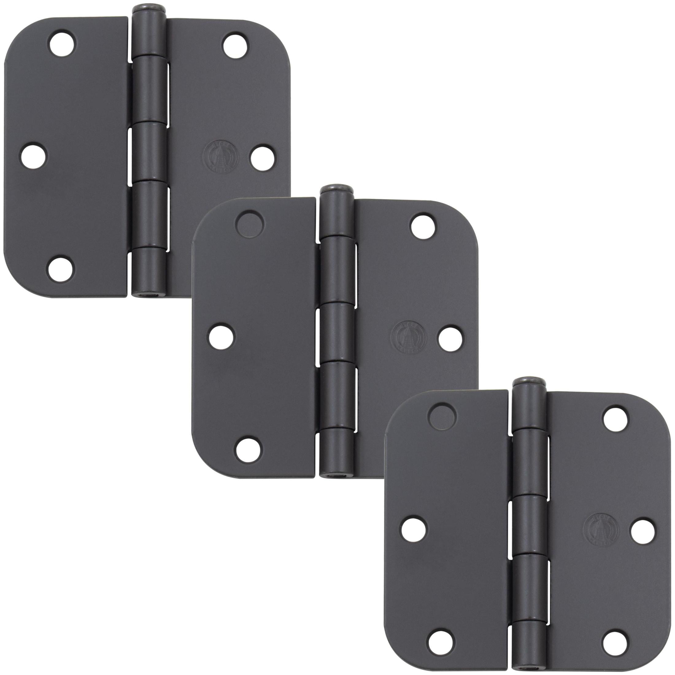 Stone Harbor Hardware 3-1/2" Door Hinges, 5/8" Radius Corner, Matte ...