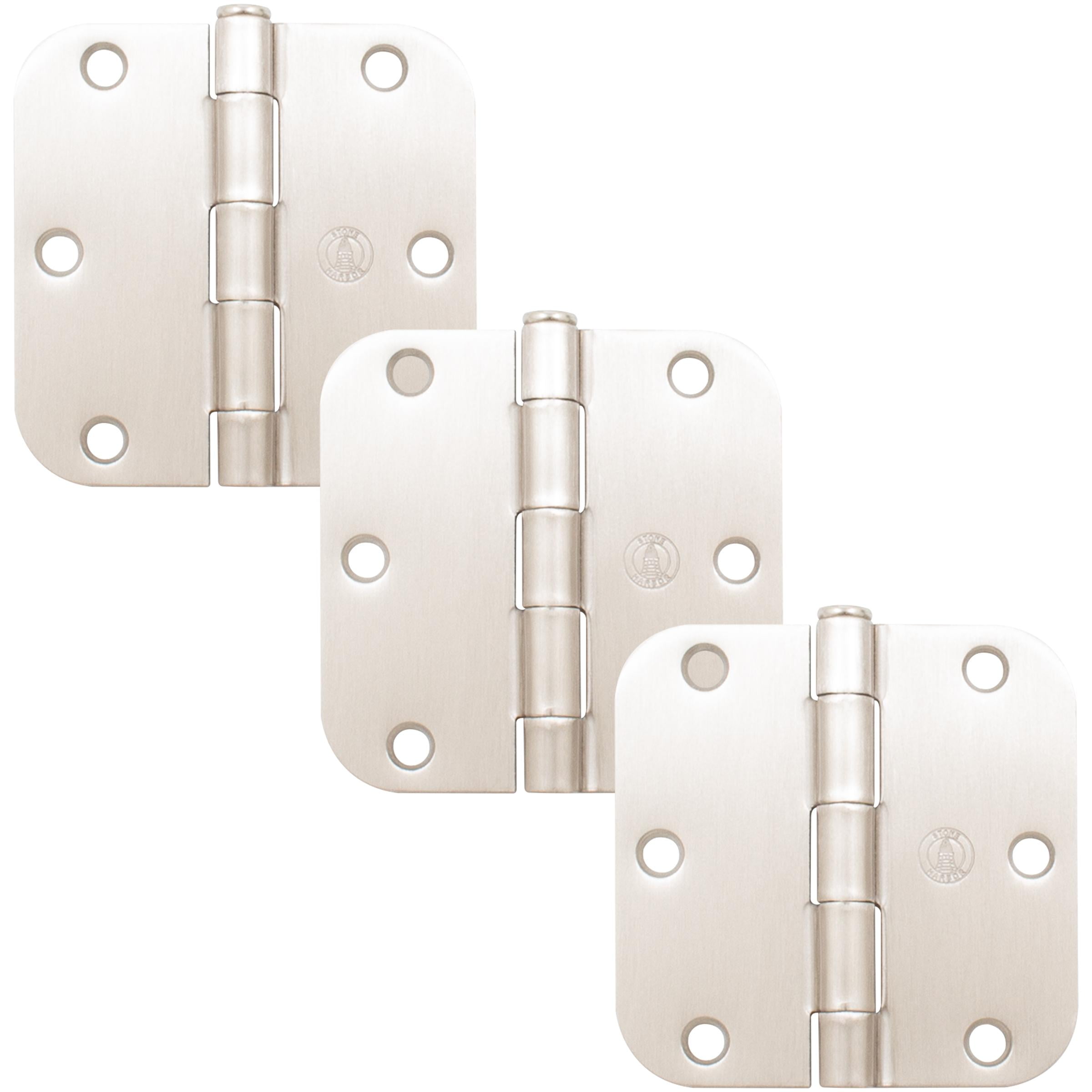Stone Harbor Hardware 3-1/2" Door Hinges, 5/8" Radius Corner, Satin ...