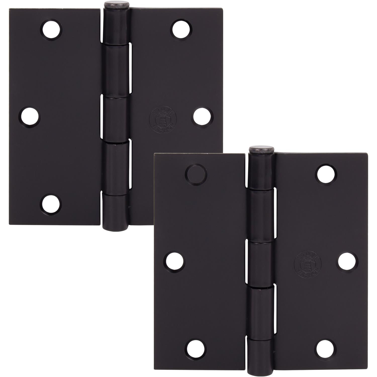 Stone Harbor Hardware 3-1/2" Door Hinges, Square Corner, Oil-Rubbed ...