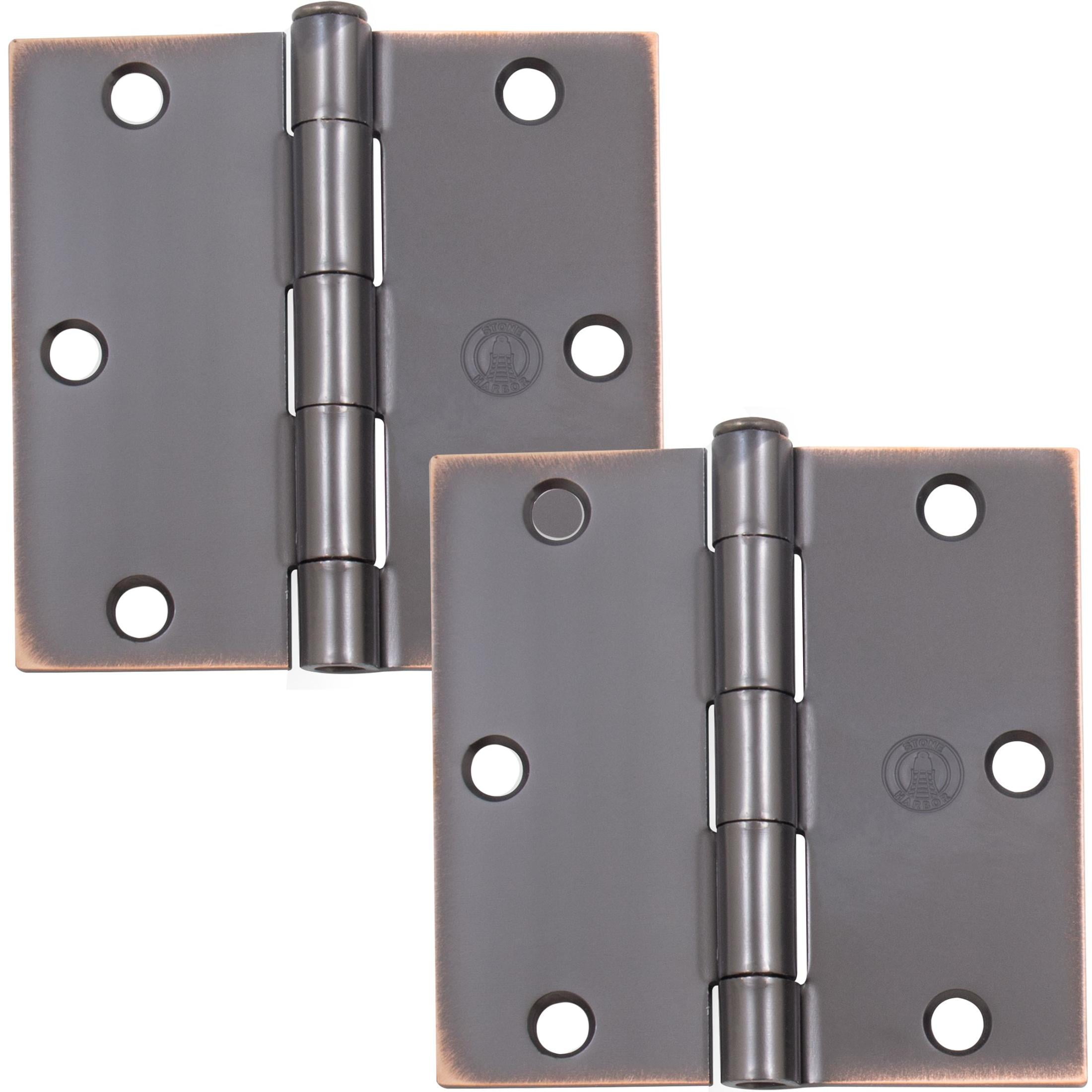 Stone Harbor Hardware 3-1/2" Door Hinges, Square Corner, Vintage Bronze ...
