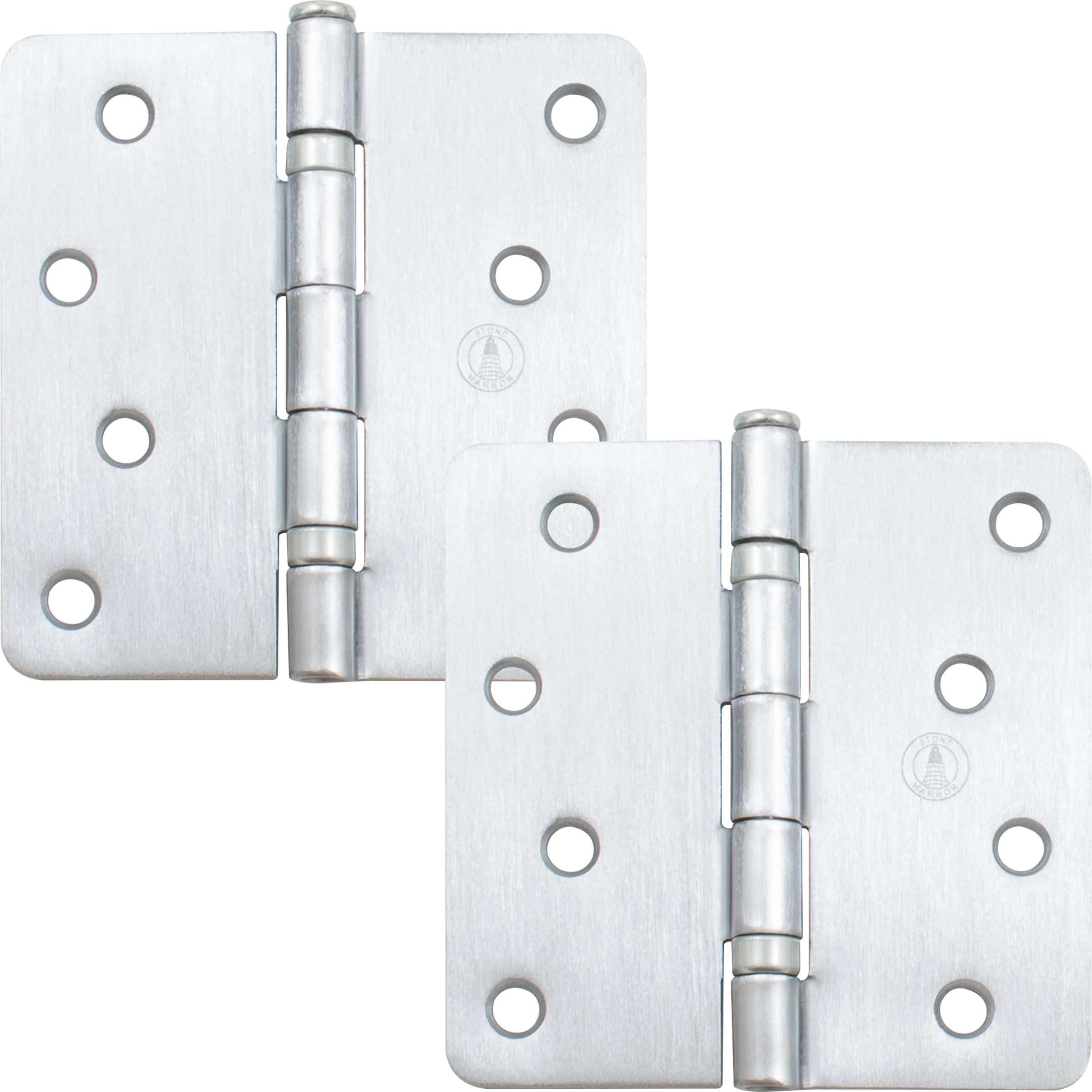 Stone Harbor Hardware 4" Ball-Bearing Door Hinges, 1/4" Radius Corner ...