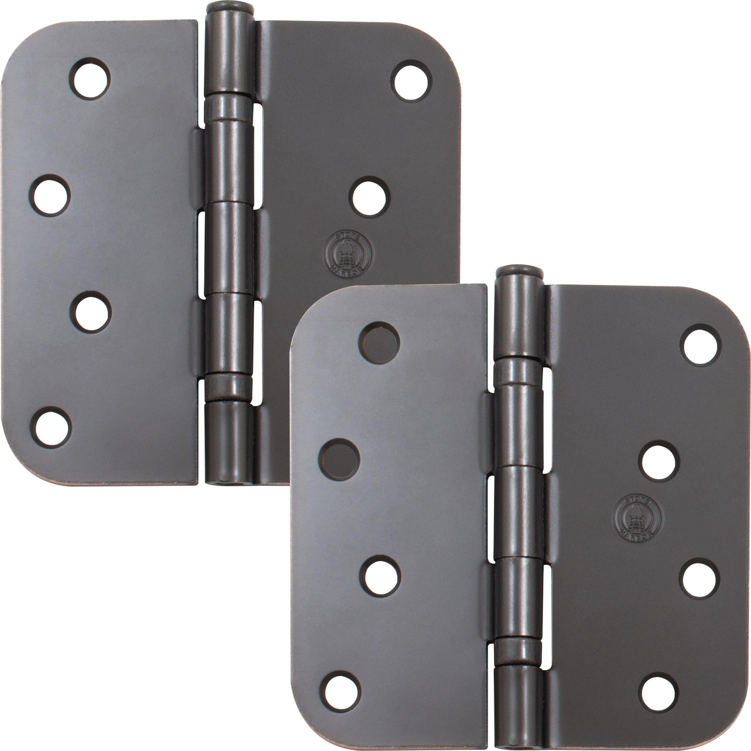 Stone Harbor Hardware 4" Ball-Bearing Door Hinges, 5/8" Radius Corner ...
