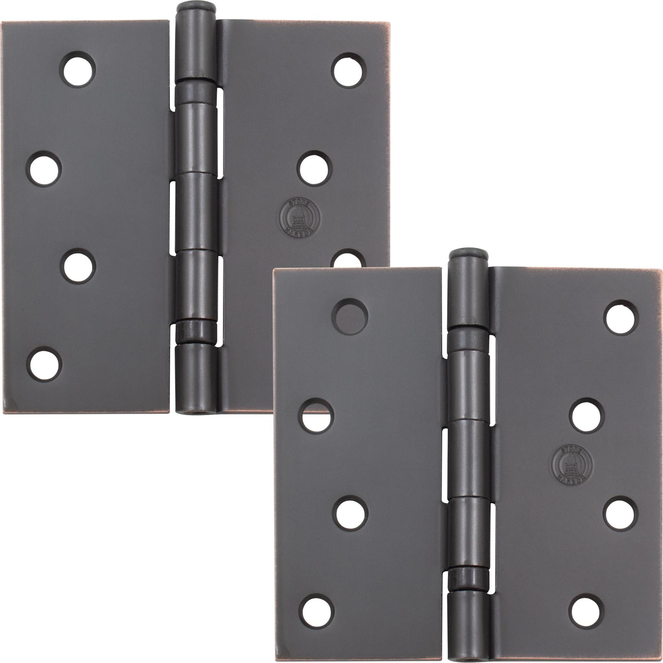 Stone Harbor Hardware 4" Ball-Bearing Door Hinges, Square Corner ...