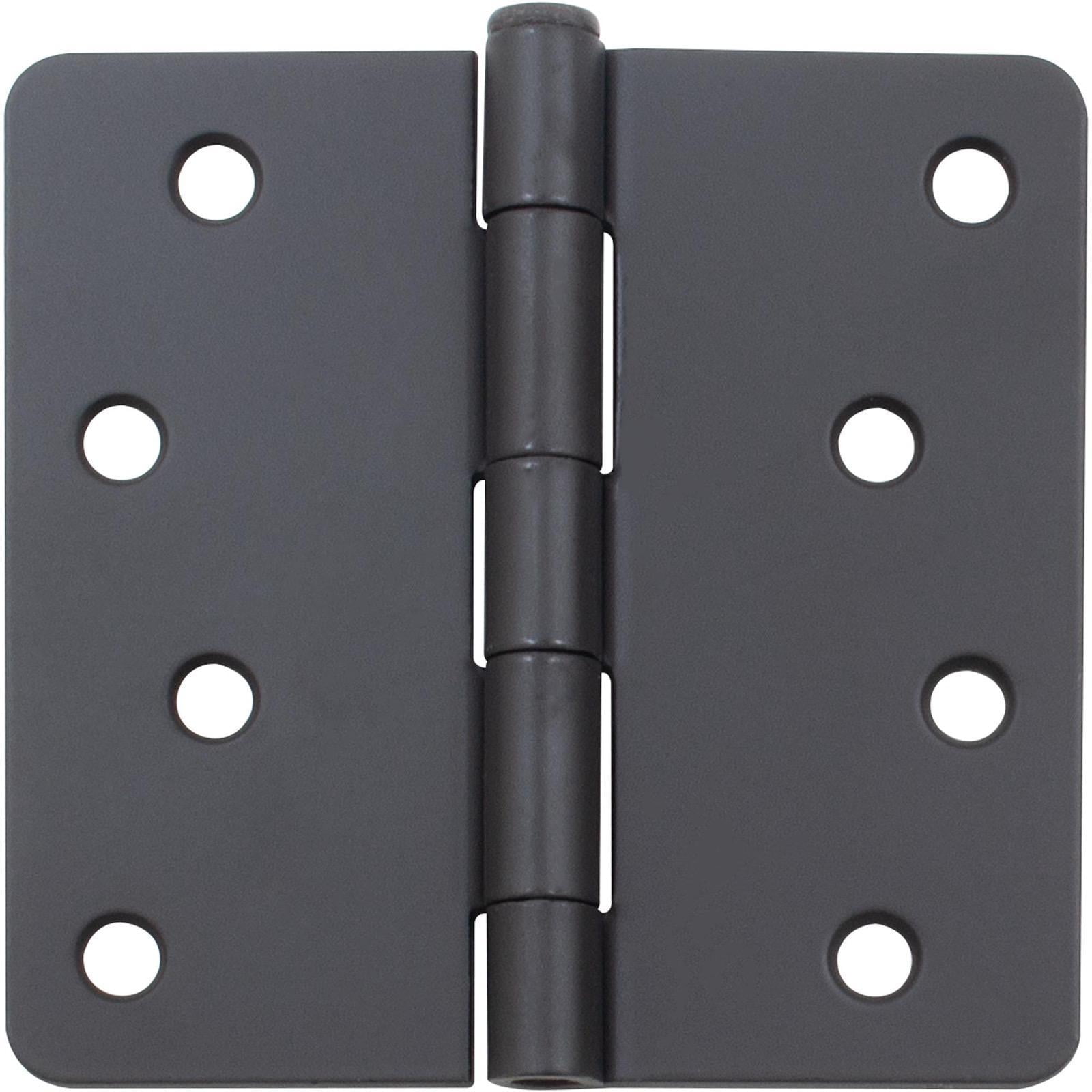 Stone Harbor Hardware 4" Door Hinges, 1/4" Radius Corner, Matte Black ...