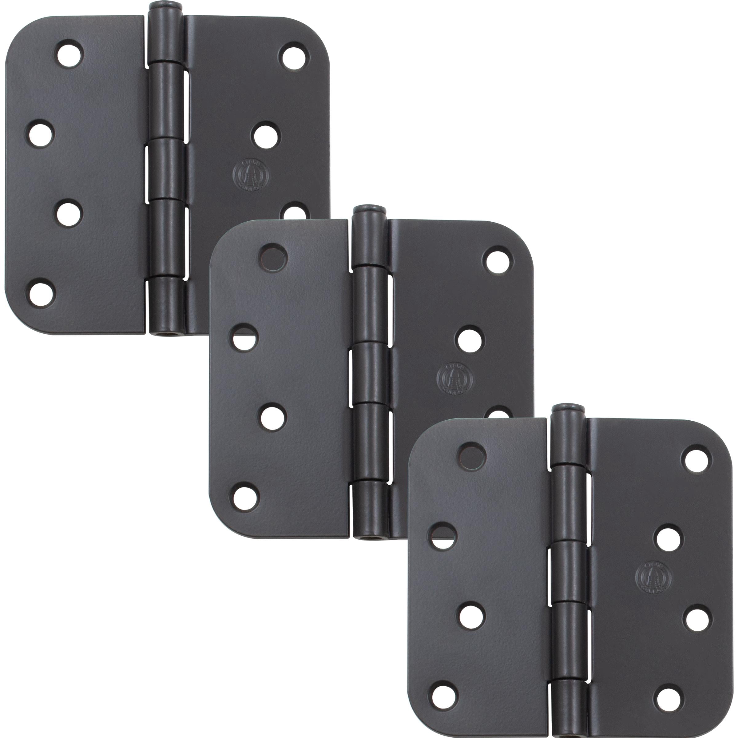 Stone Harbor Hardware 4" Door Hinges, 5/8" Radius Corner, Matte Black ...