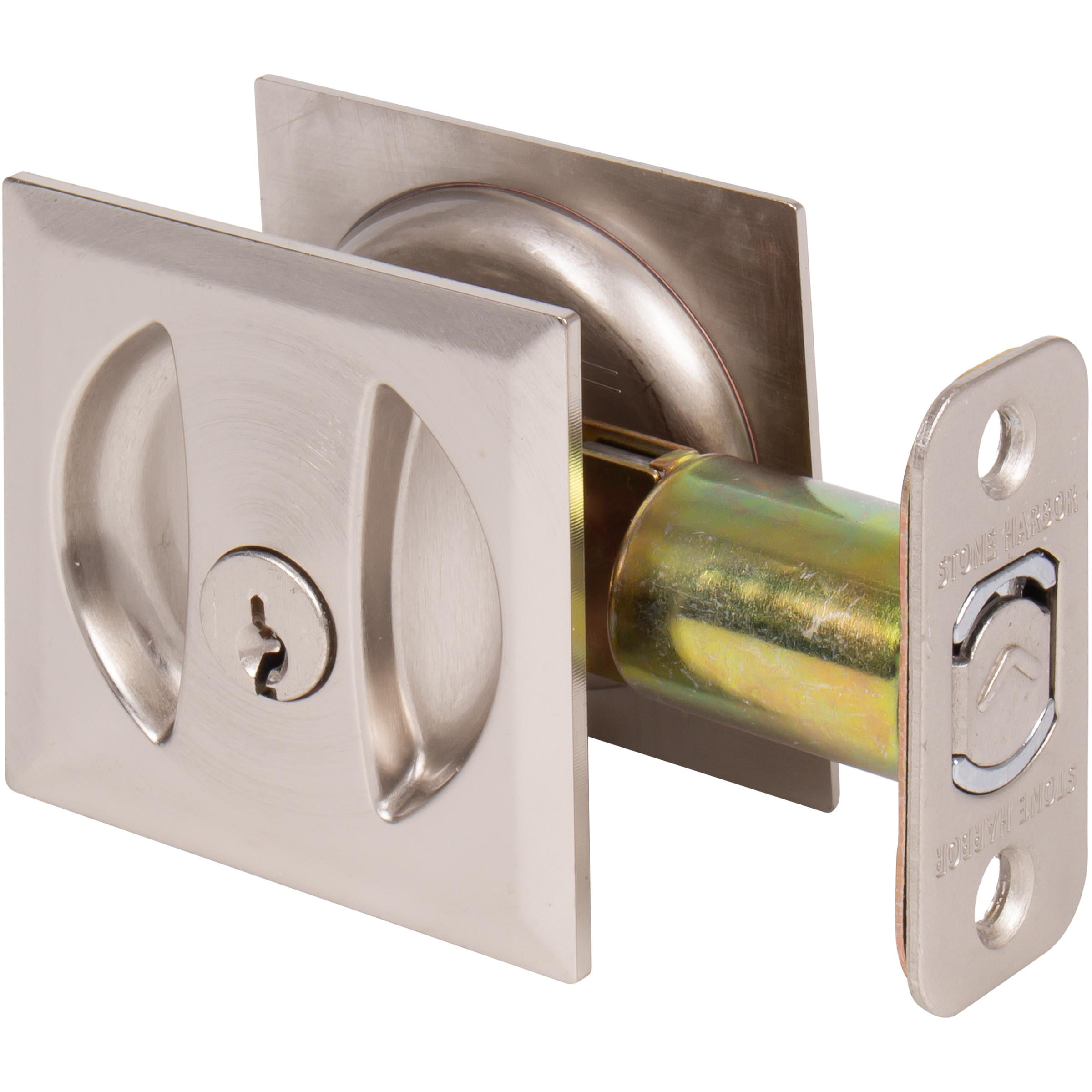 Stone Harbor Hardware Contemporary Square Pocket Door Lock, Entry ...