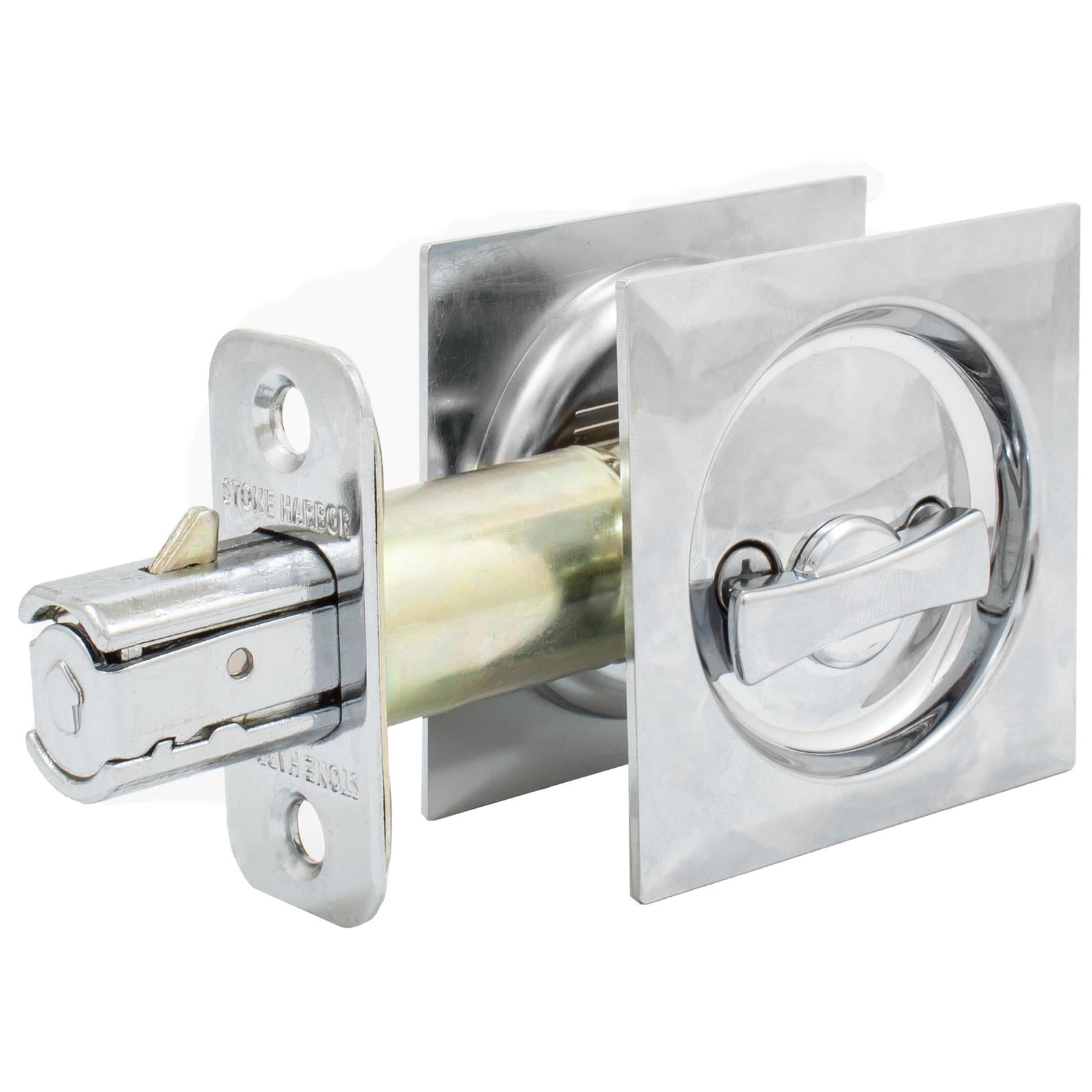 Stone Harbor Hardware Contemporary Square Pocket Door Lock, Privacy ...