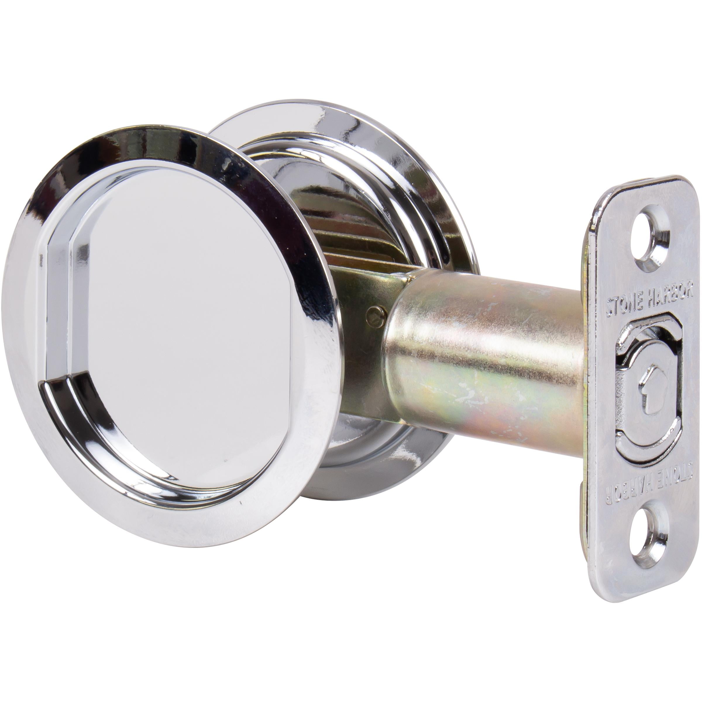 Stone Harbor Hardware Round Pocket Door Lock, Passage Function, 2-3/4 ...