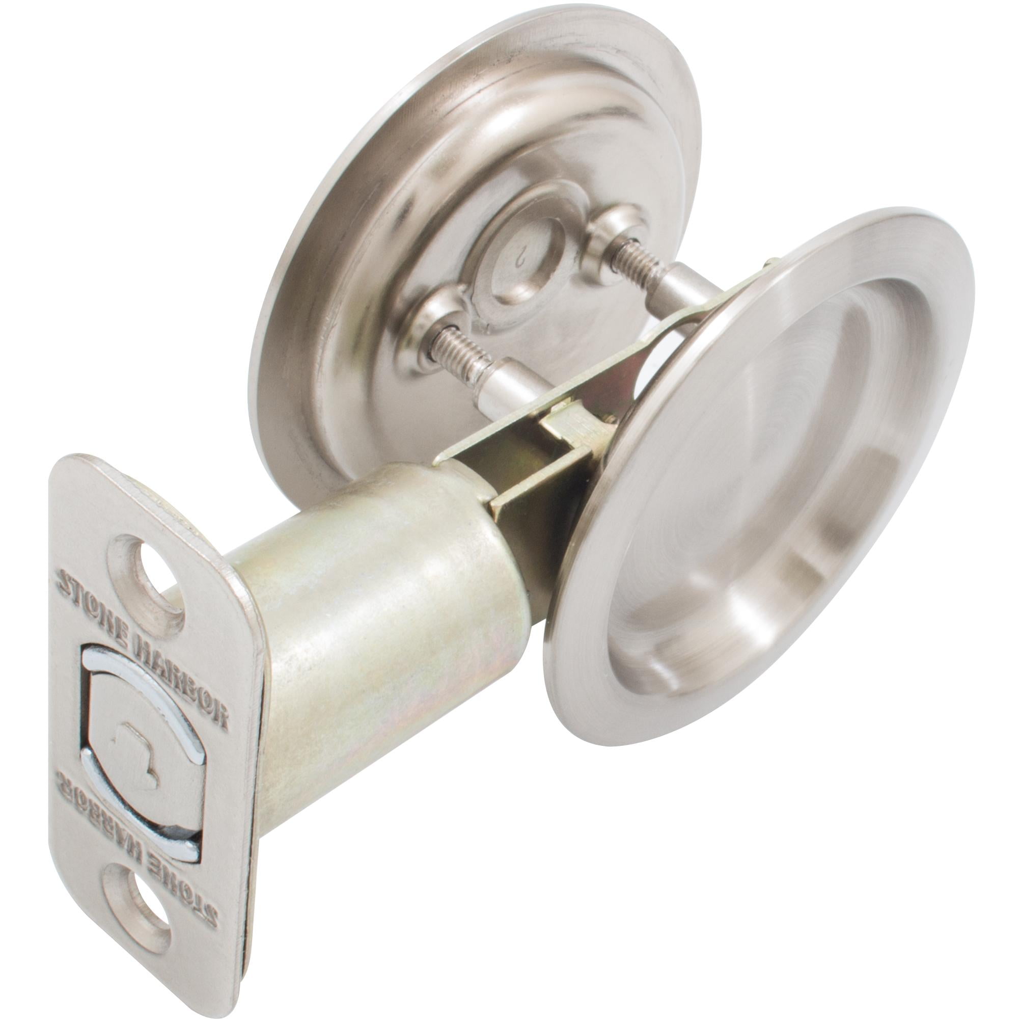 Stone Harbor Hardware Round Pocket Door Lock, Passage Function, 2-3/4 ...