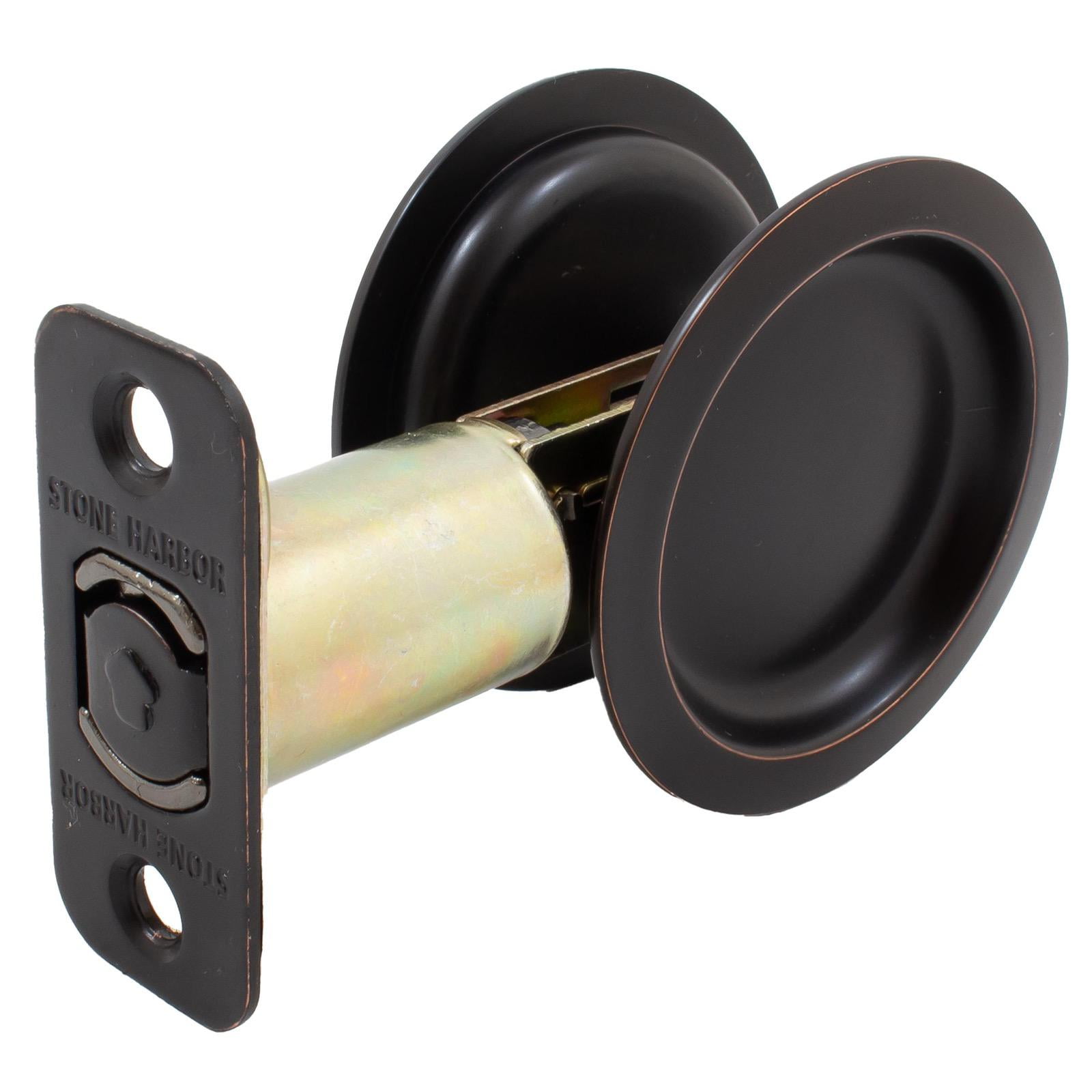 Stone Harbor Hardware Round Pocket Door Lock, Passage Function, 2-3/4 ...