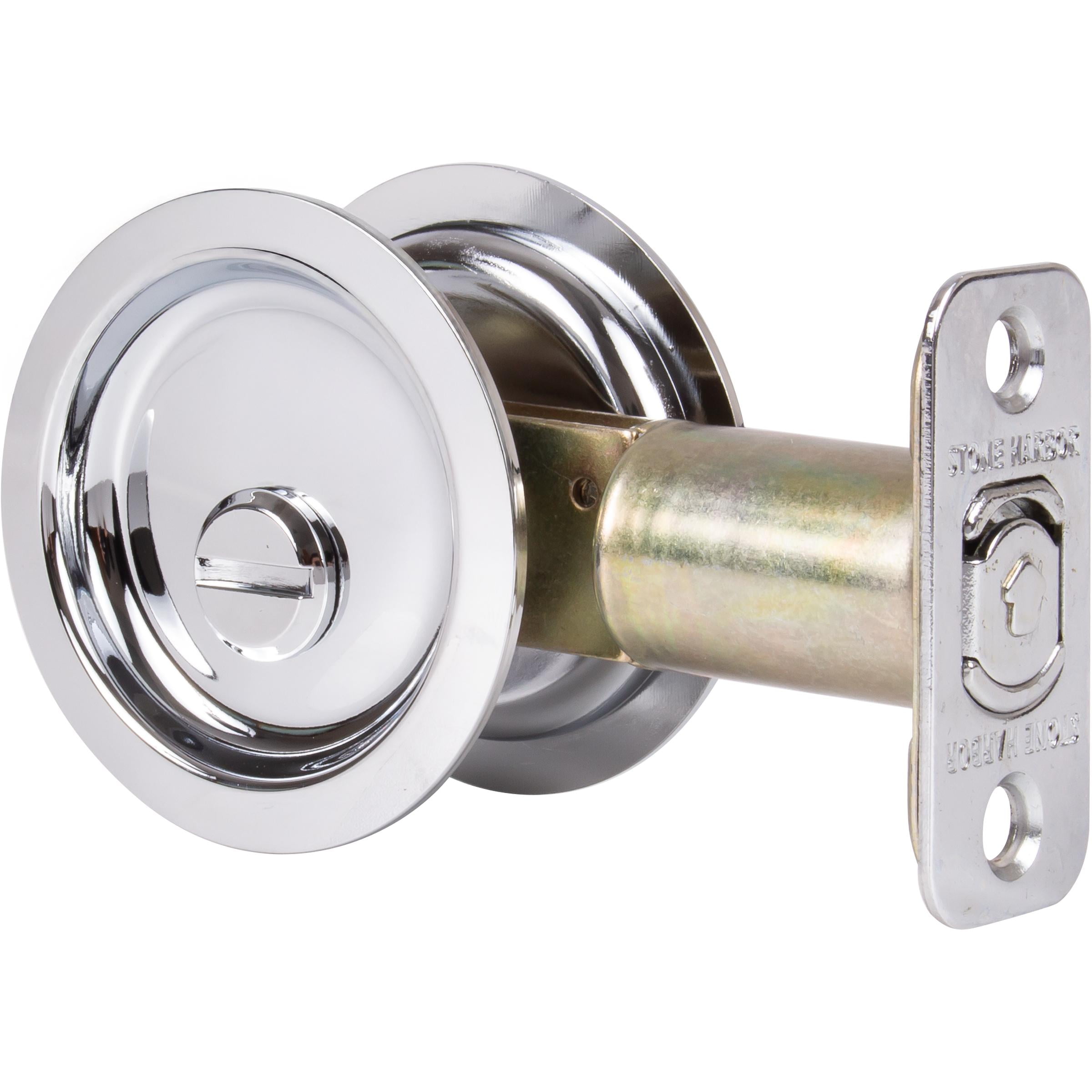 Stone Harbor Hardware Round Pocket Door Lock, Privacy Function, 2-3/4 ...