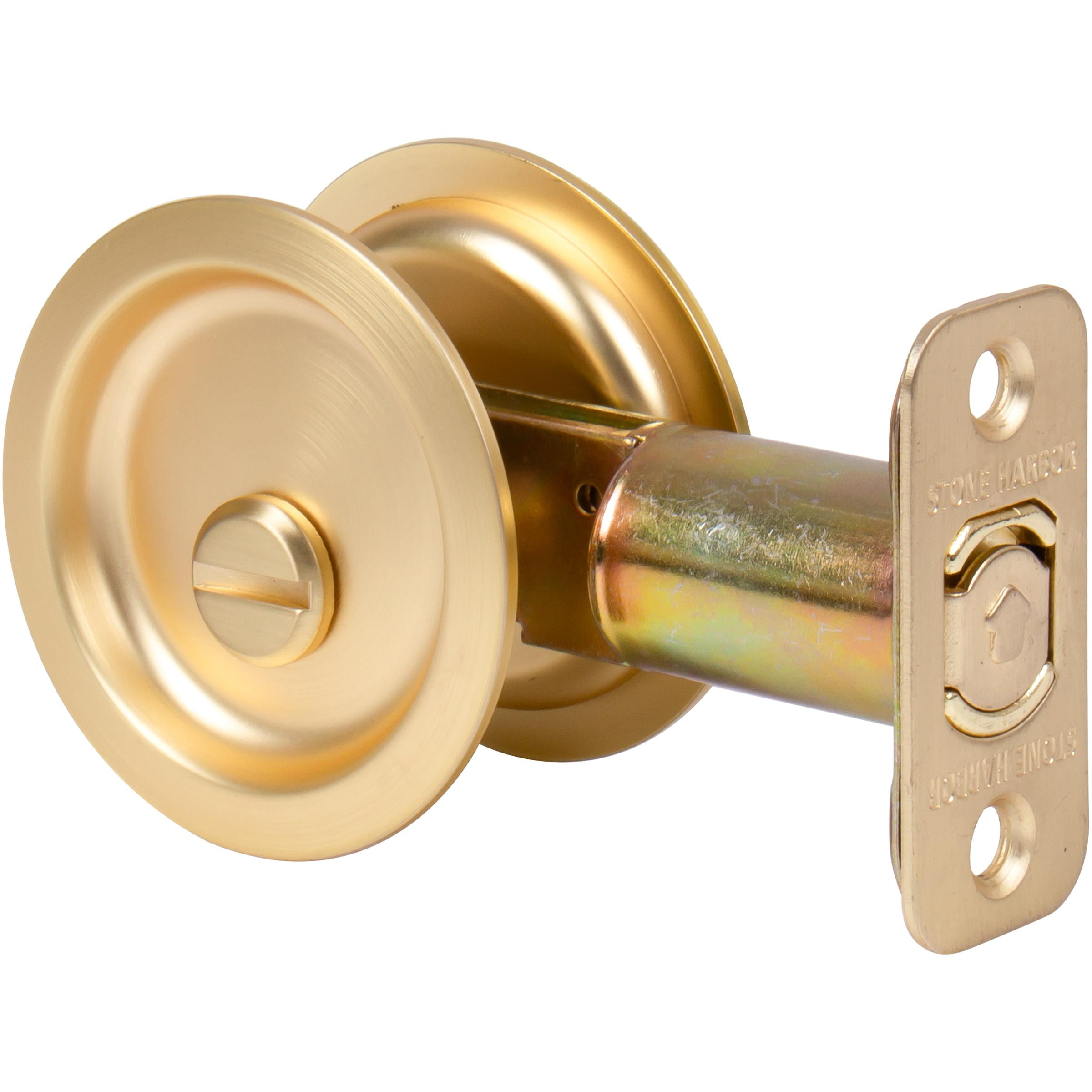 Stone Harbor Hardware Round Pocket Door Lock, Privacy Function, 2-3/4 ...