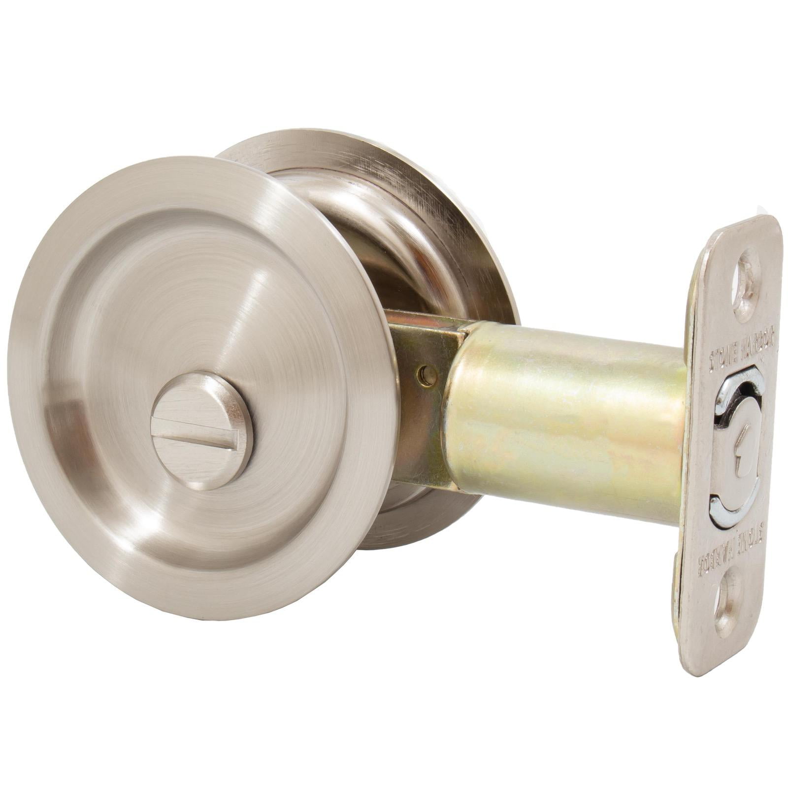 Stone Harbor Hardware Round Pocket Door Lock, Privacy Function, 2-3/4 ...