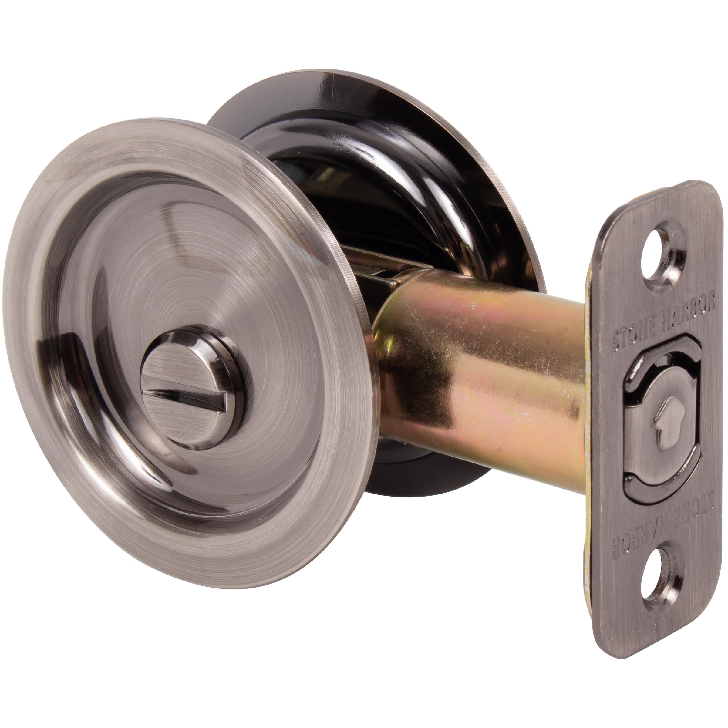 Stone Harbor Hardware Round Pocket Door Lock, Privacy Function, 2-3/8 ...