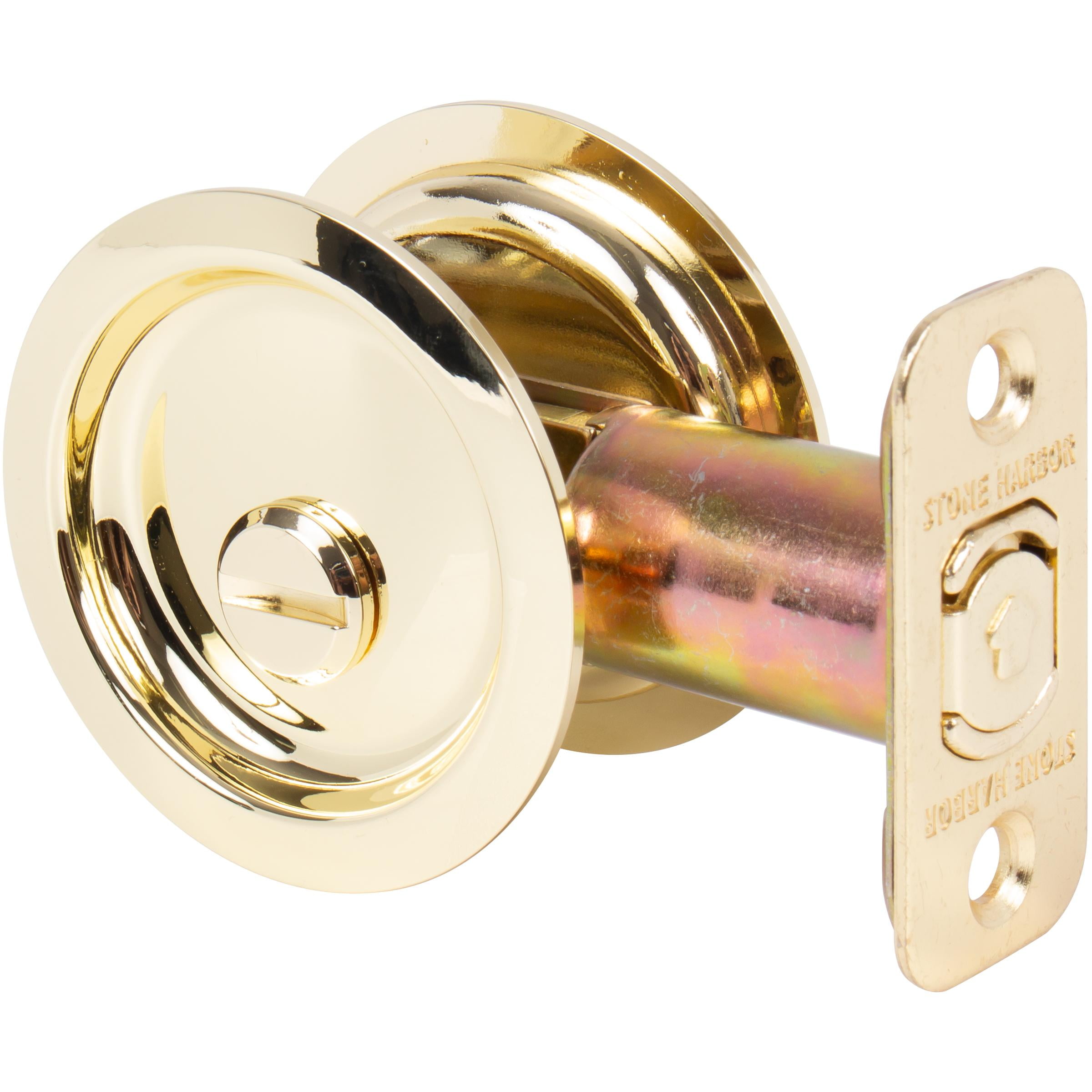 Stone Harbor Hardware Round Pocket Door Lock, Privacy Function, 2-3/8 ...