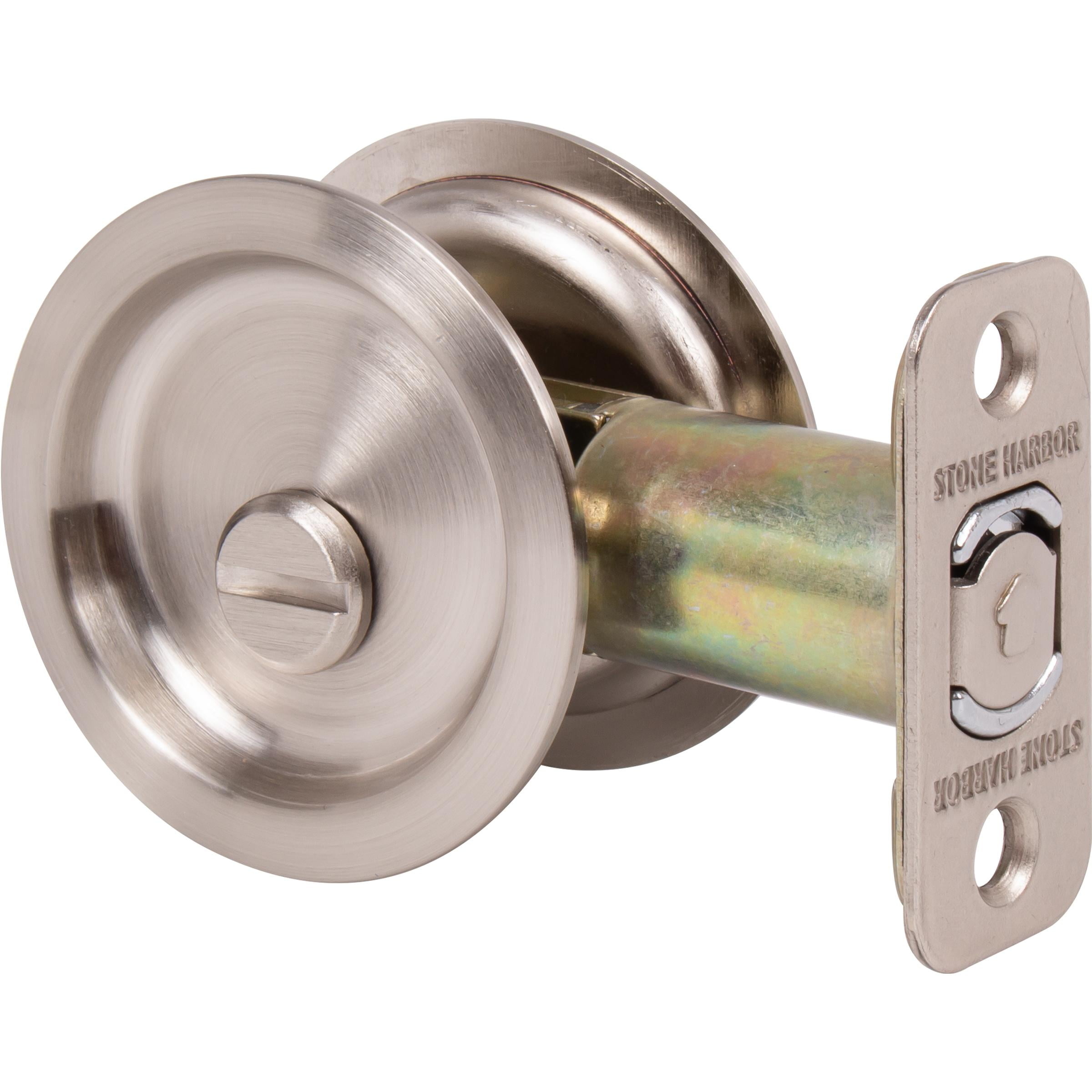 Stone Harbor Hardware Round Pocket Door Lock, Privacy Function, 2-3/8 ...