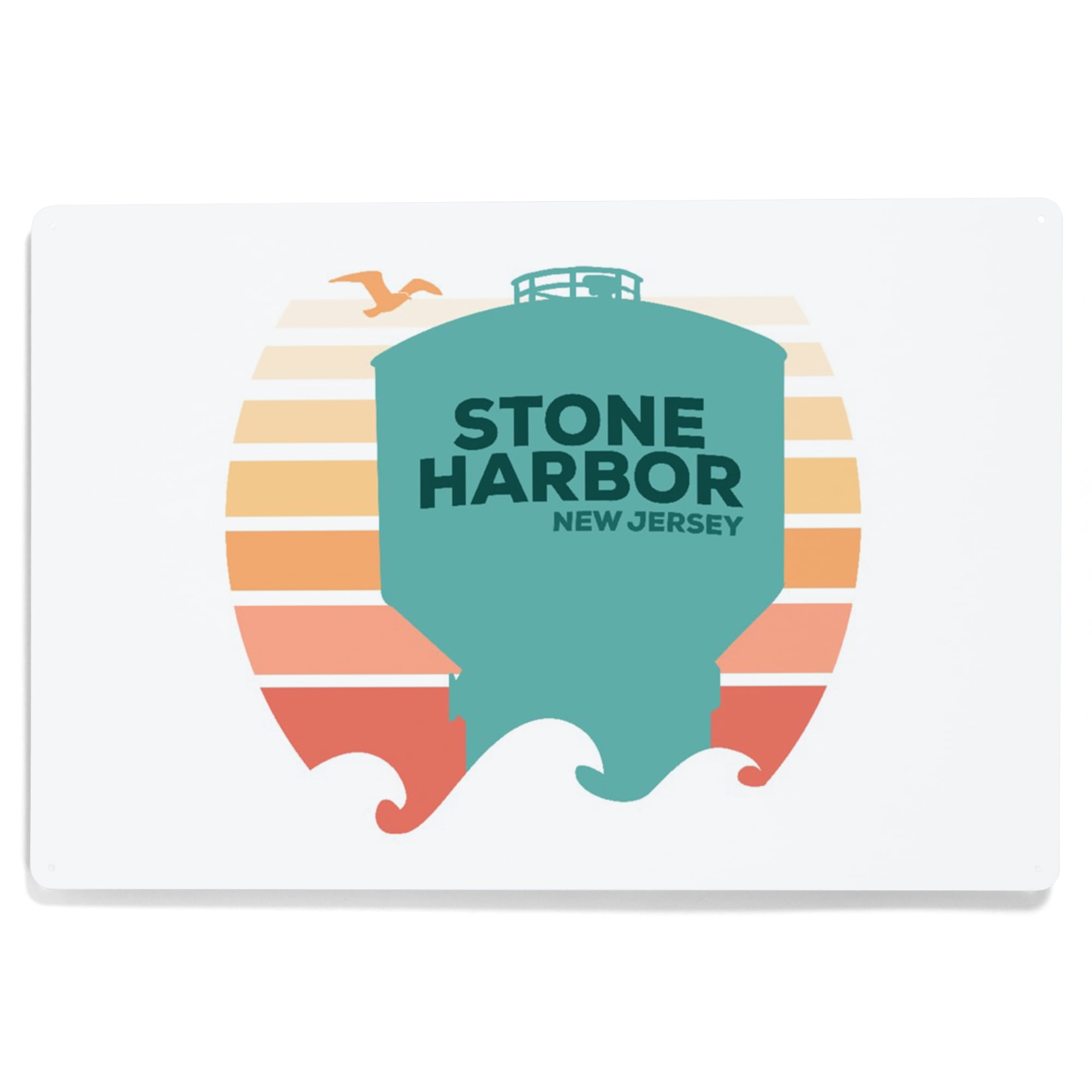 Stone Harbor, New Jersey, Water Tower (12x18 Aluminum Art, Indoor ...