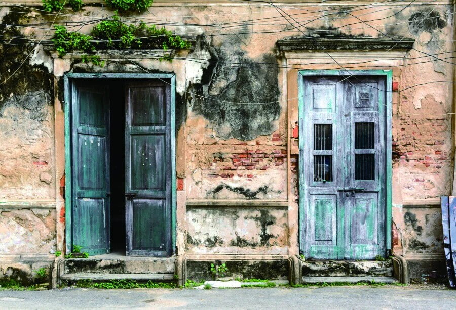 Stone House Photo Backdrop Green Grass Flowers Photography Background ...