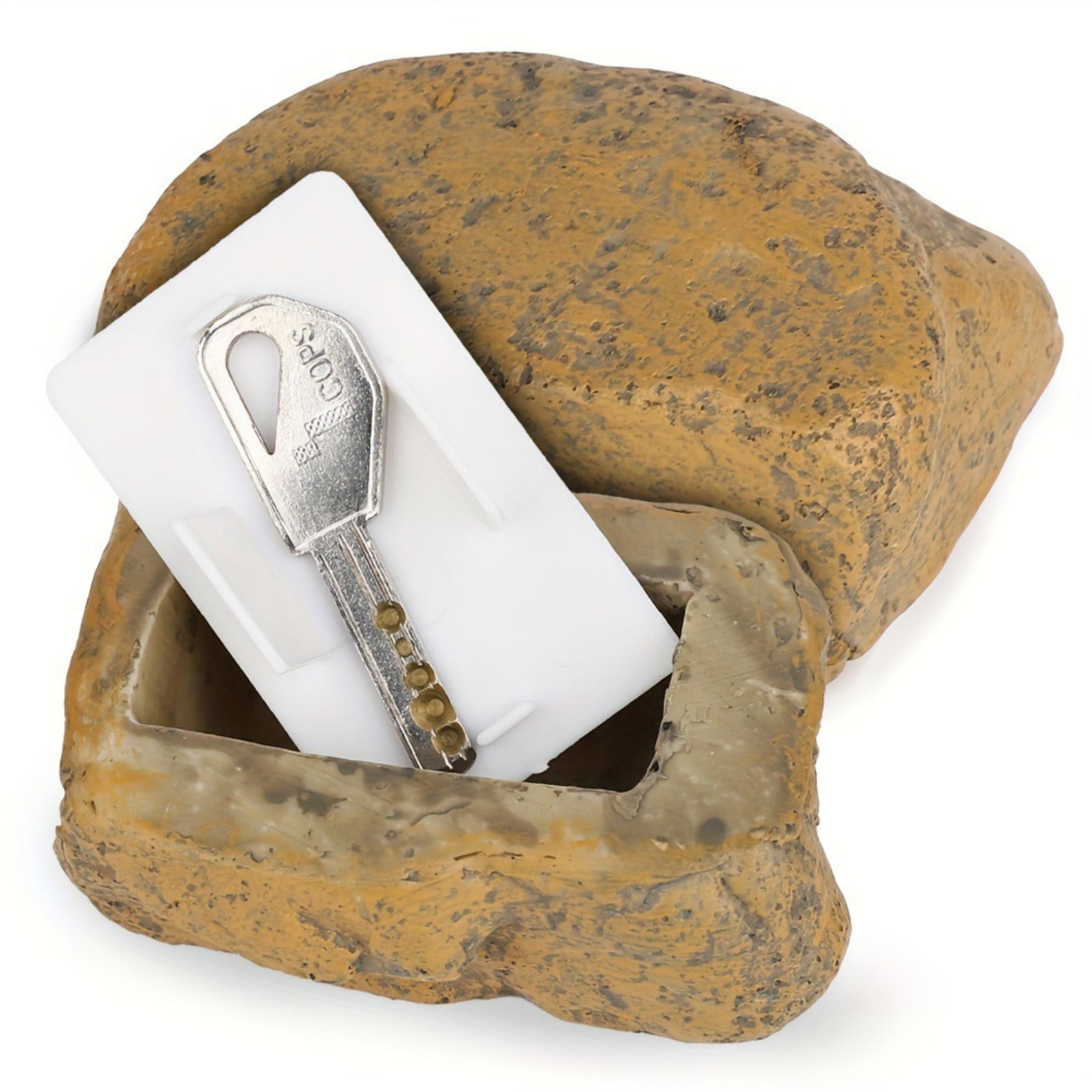 Stone Key Holder Outdoor Concealed Storage Box Weatherproof Resin ...