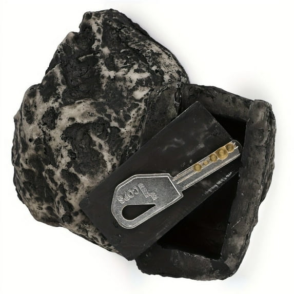 Stone Key Holder Outdoor Concealed Storage Box Weatherproof Resin ...