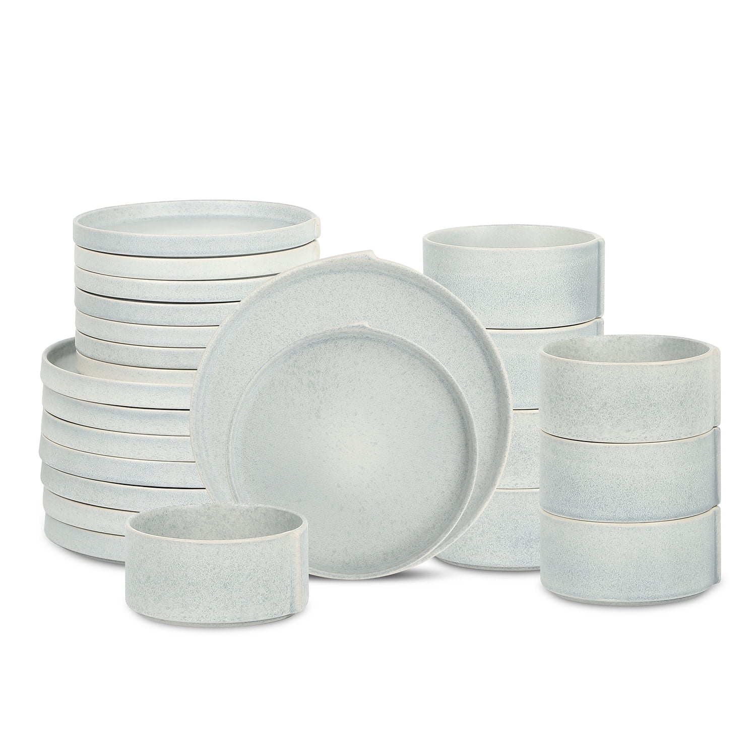 Stone Lain Bao 24-Piece Dinnerware Set Stoneware, Blue-Grey - Walmart.com