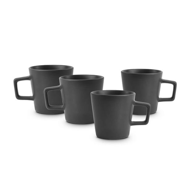 Stone Lain Celina Matte Stoneware Mug Replacement Set, Black/Grey ...