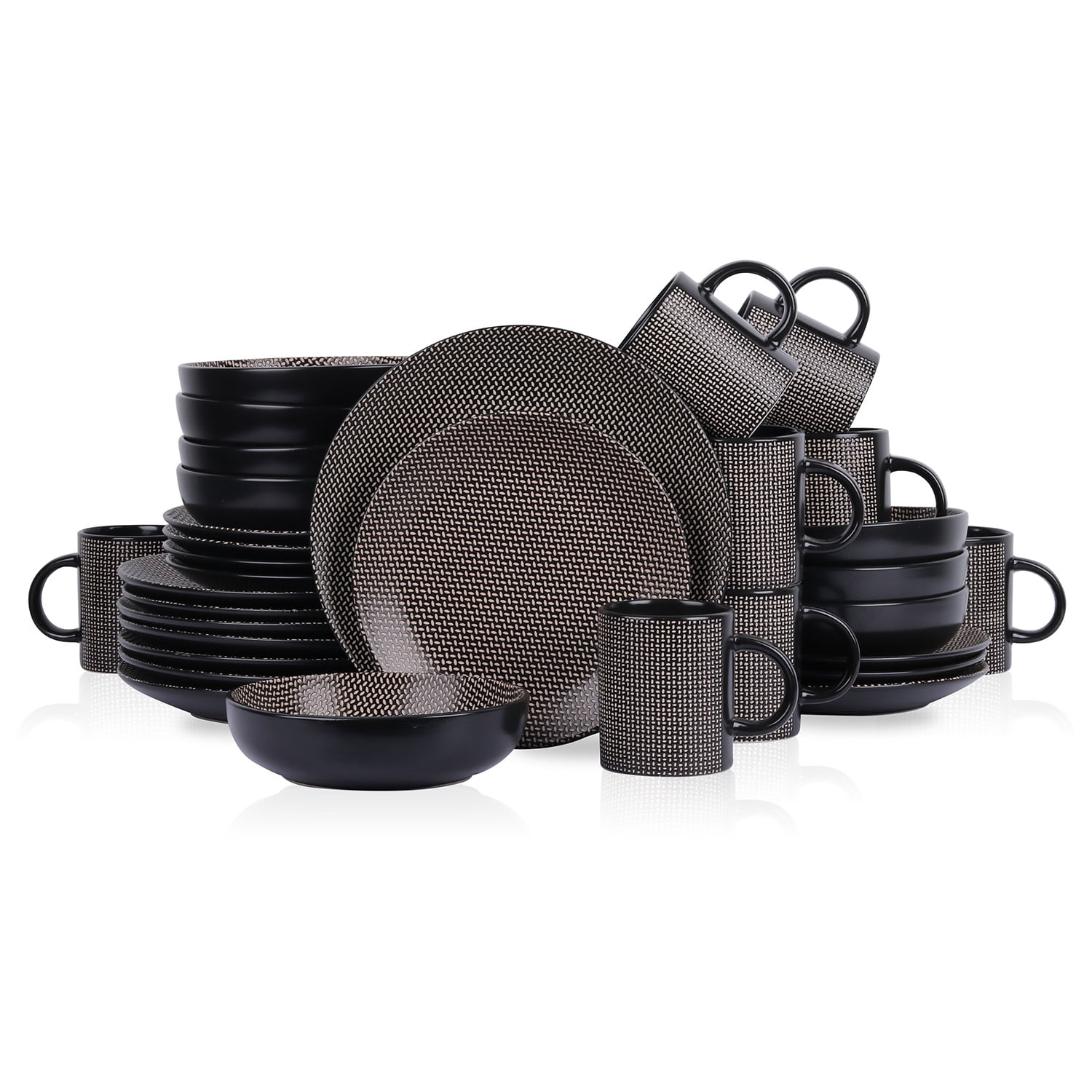 Stone Lain Daisy 32-Piece Dinnerware Set - Service for 8 - Walmart.com