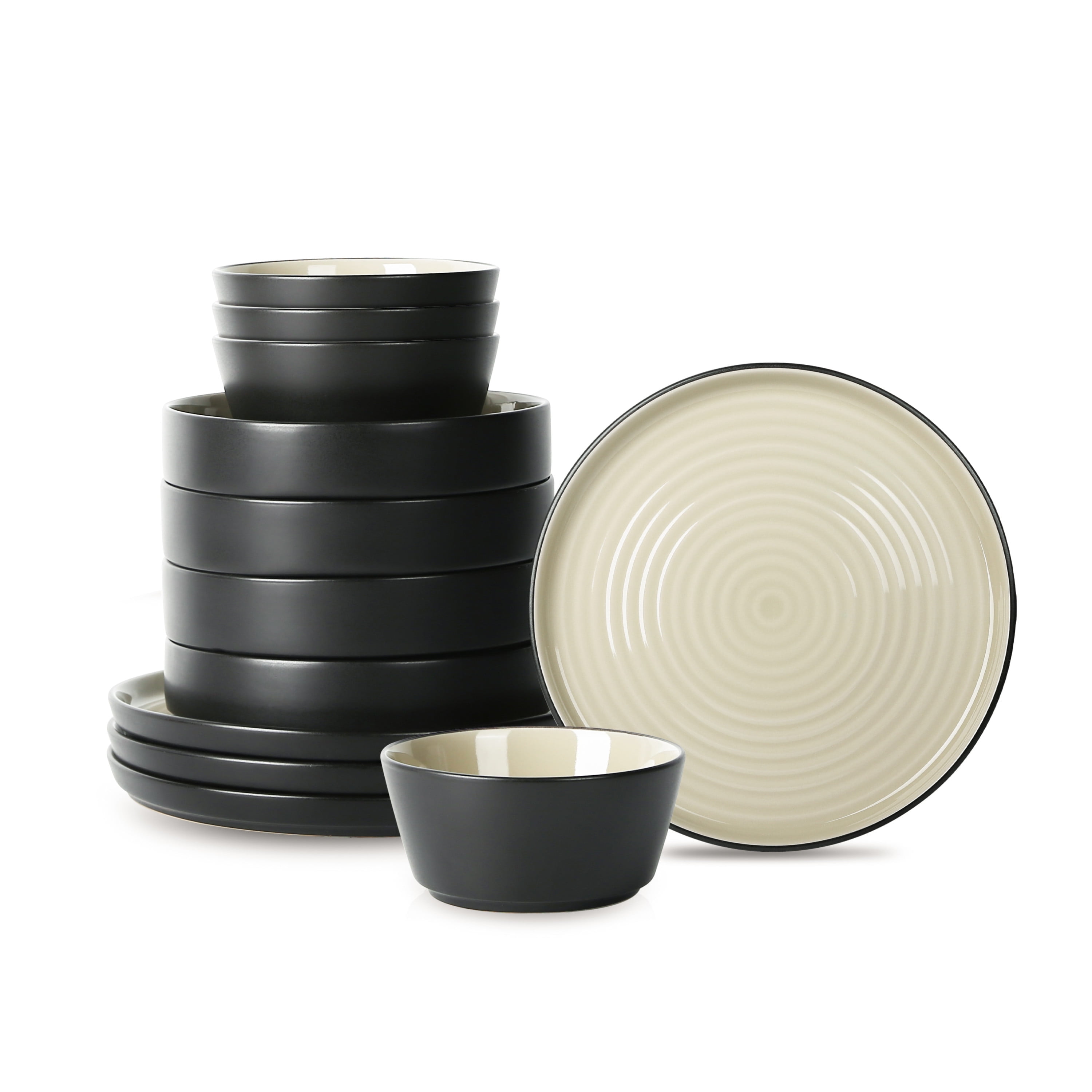 Free Shipping! Stone Lain Elica 12-Piece Dinnerware Set Stoneware ...