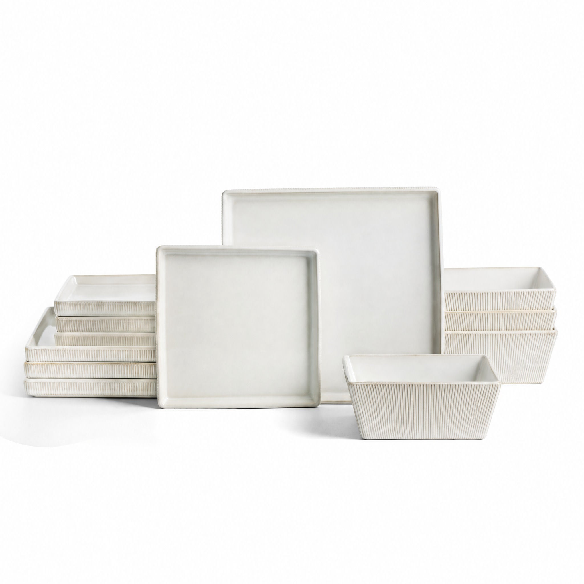 Stone Lain Grace 12-Piece Dinnerware Set Stoneware, Service for 4 ...