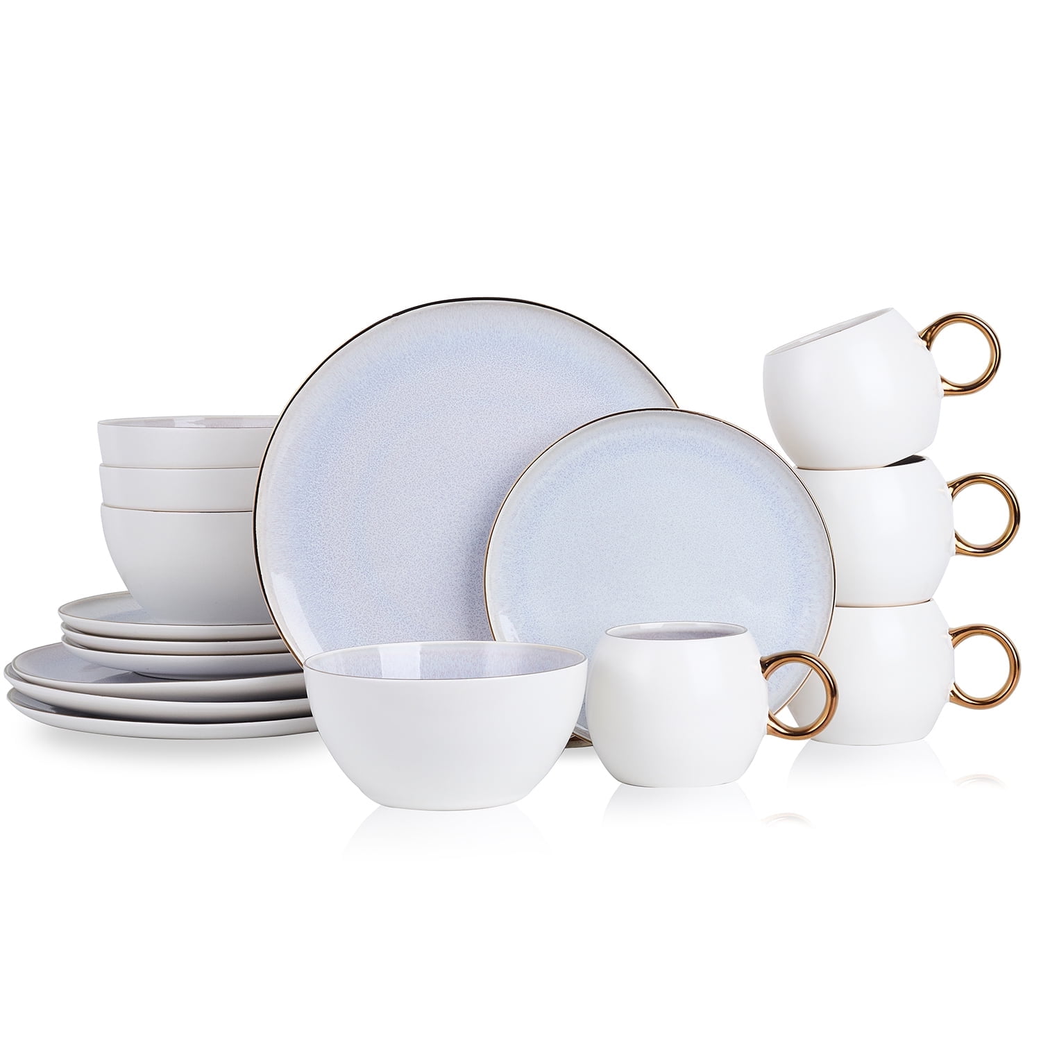 Stone Lain Josephine 16-Piece Dinnerware Set Porcelain, Lavender ...