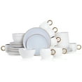 Stone Lain Josephine 32-Piece Dinnerware Set Porcelain, Lavender ...