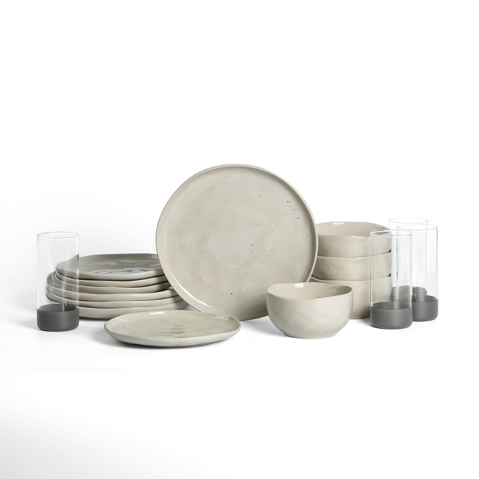 Stone Lain Mirella 16-Piece Dinnerware Set Stoneware, Borosilicate ...