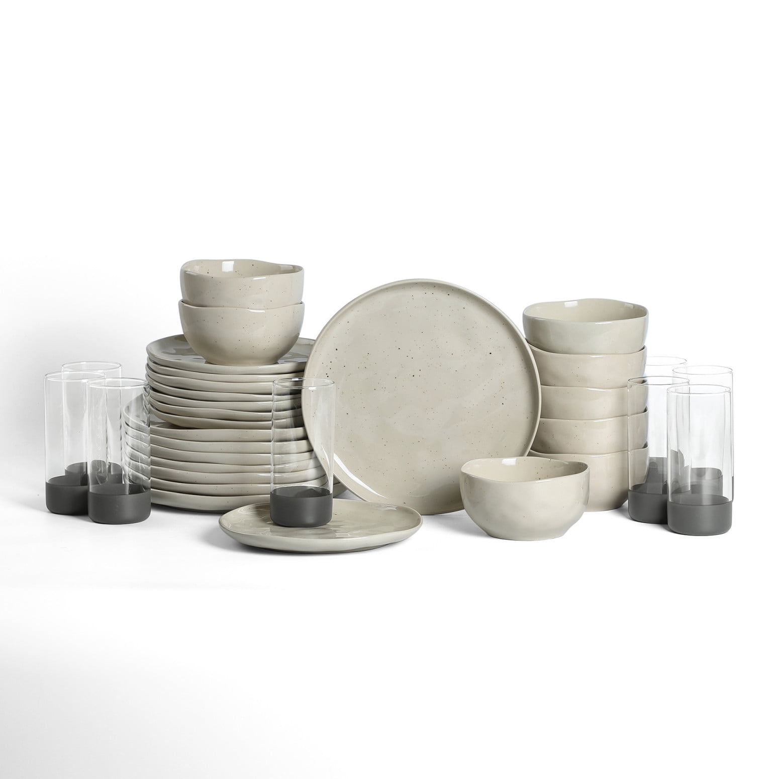 Stone Lain Mirella 32-Piece Dinnerware Set Stoneware, Borosilicate ...