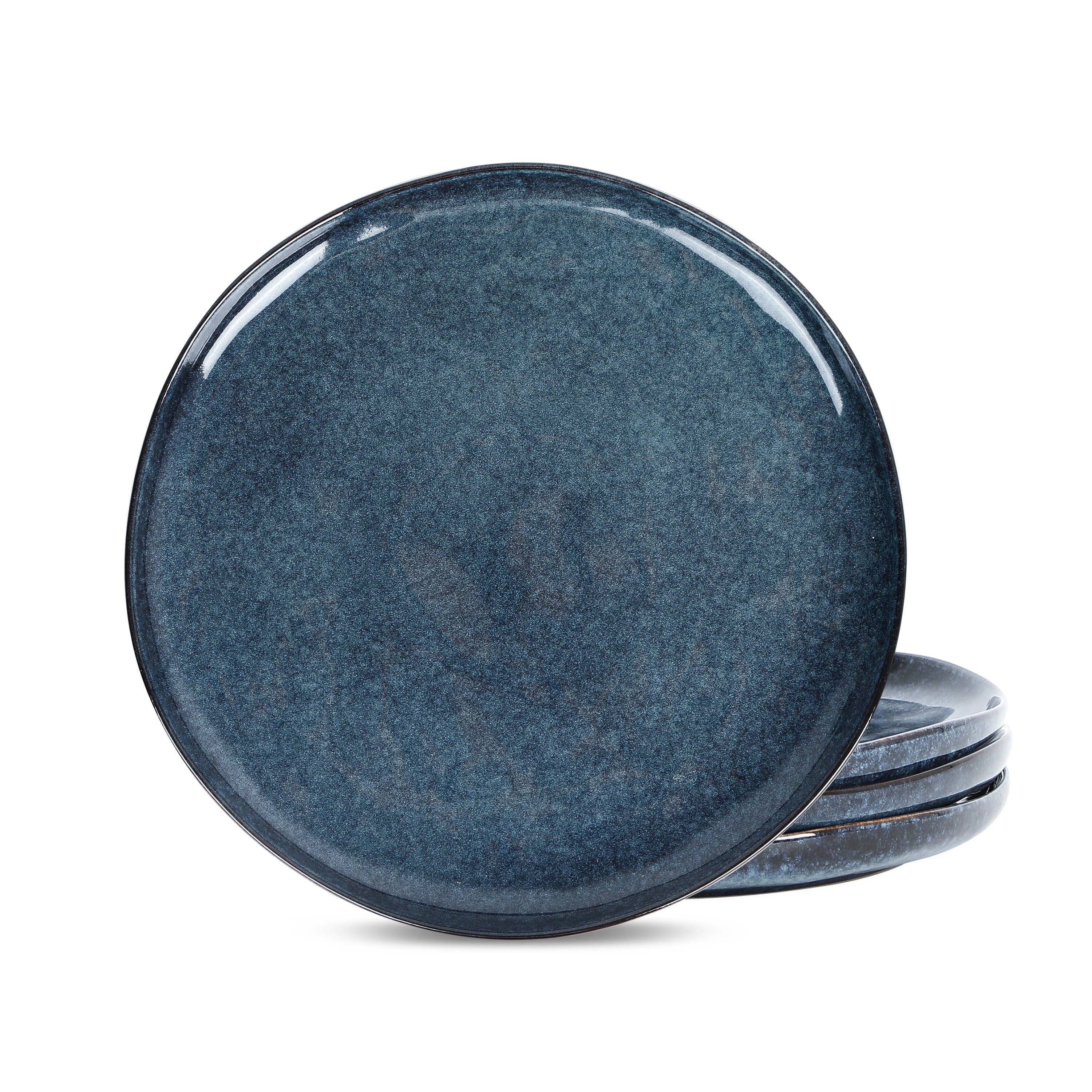 Stone Lain Mirella 4-Piece Dinner Plate Set Stoneware, Blue - Walmart.com