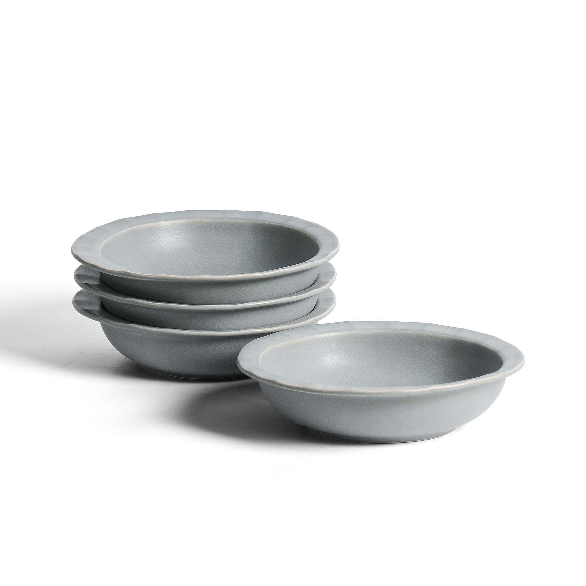 Stone Lain Oasis 4-Piece Pasta Bowl Set Stoneware, Grey Blue - Walmart.com