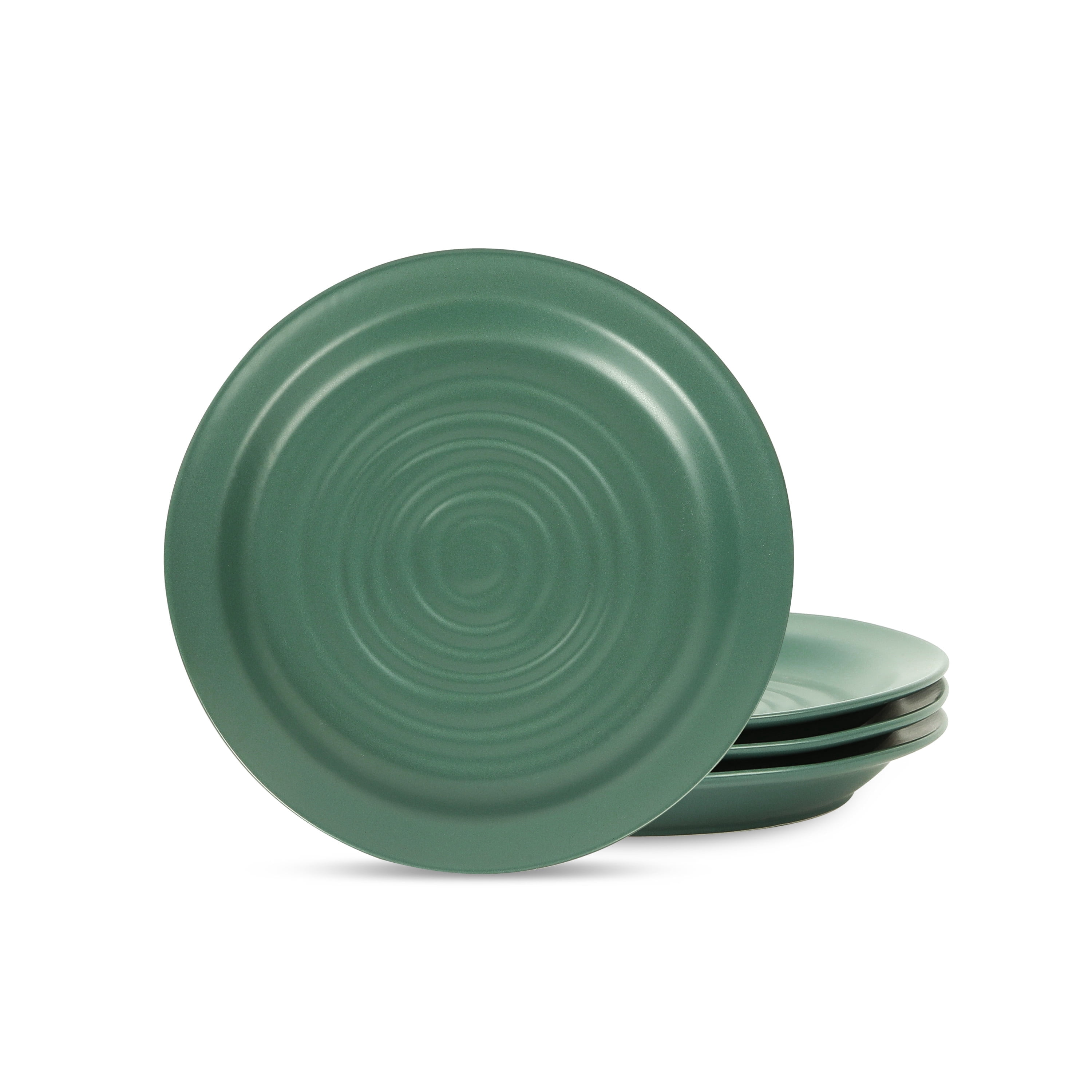 Stone Lain Orbit 4-Piece Salad Plate Set Stoneware, Green - Walmart.com