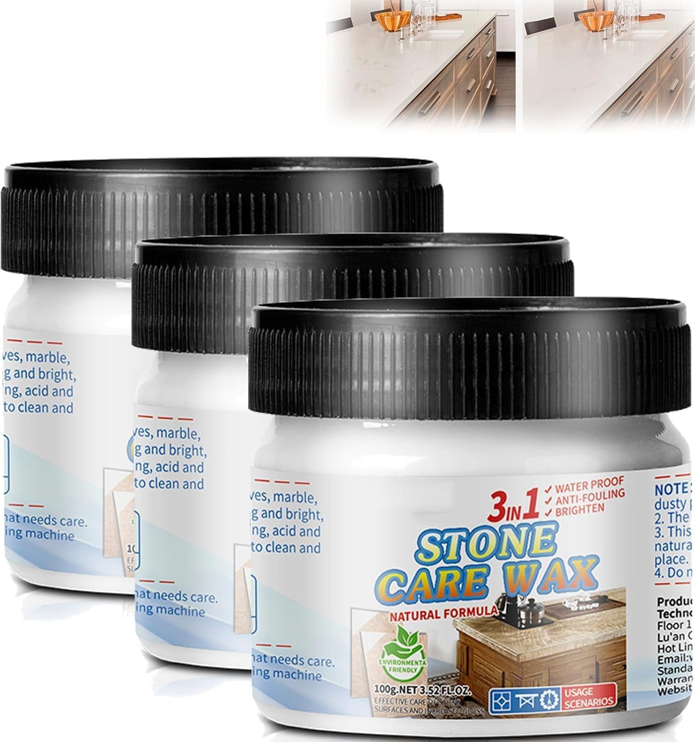 Stone Maintenance Polishing Wax, Granite Polishing Compound, Marble ...