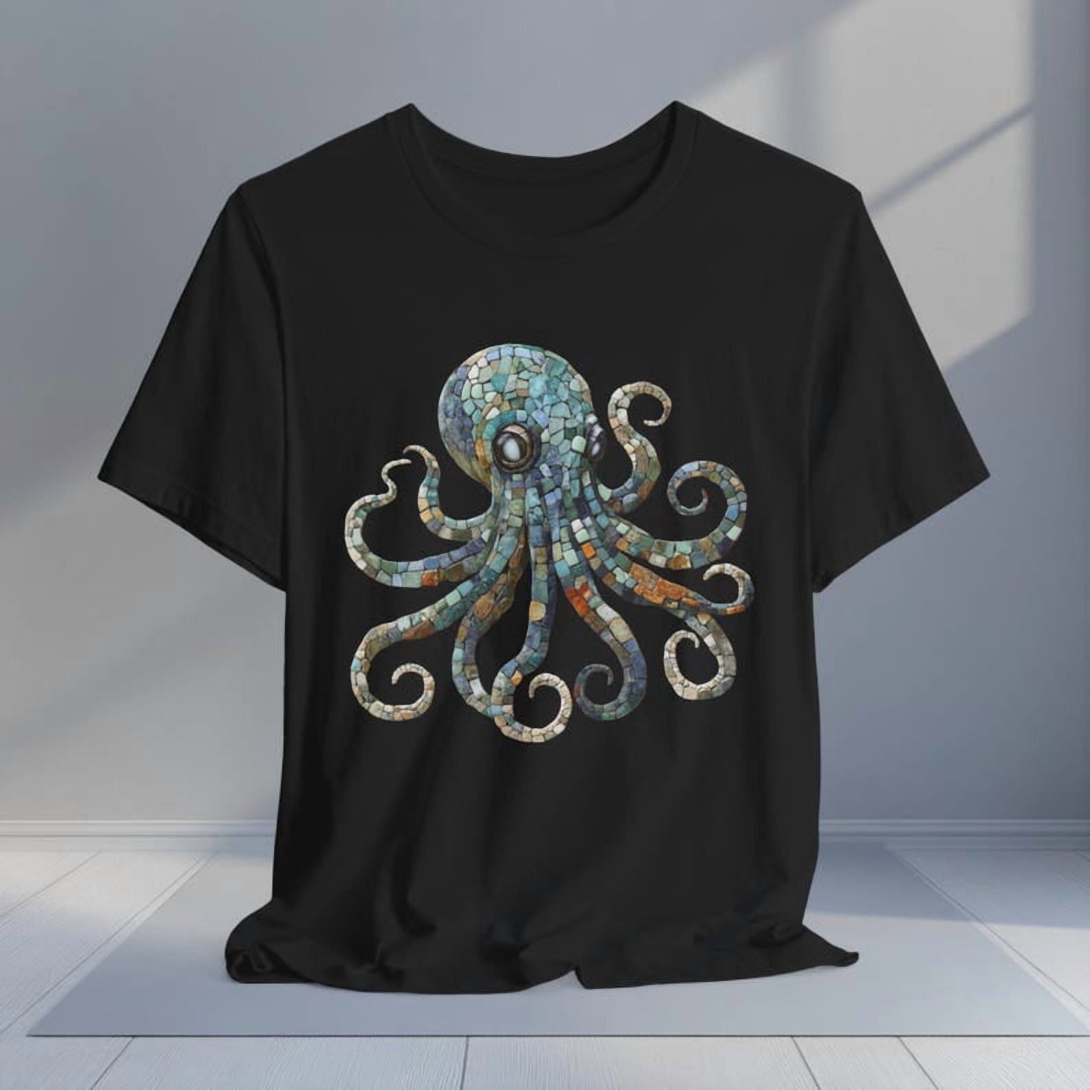 Stone Mosaic Octopus T-Shirt | Ocean Art Tee | Vintage Tile Design ...