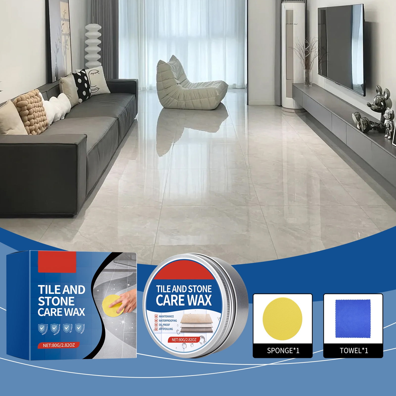 Stone Polishing Care Wax, Granite Cleaner and Polish, Marble Polish for ...