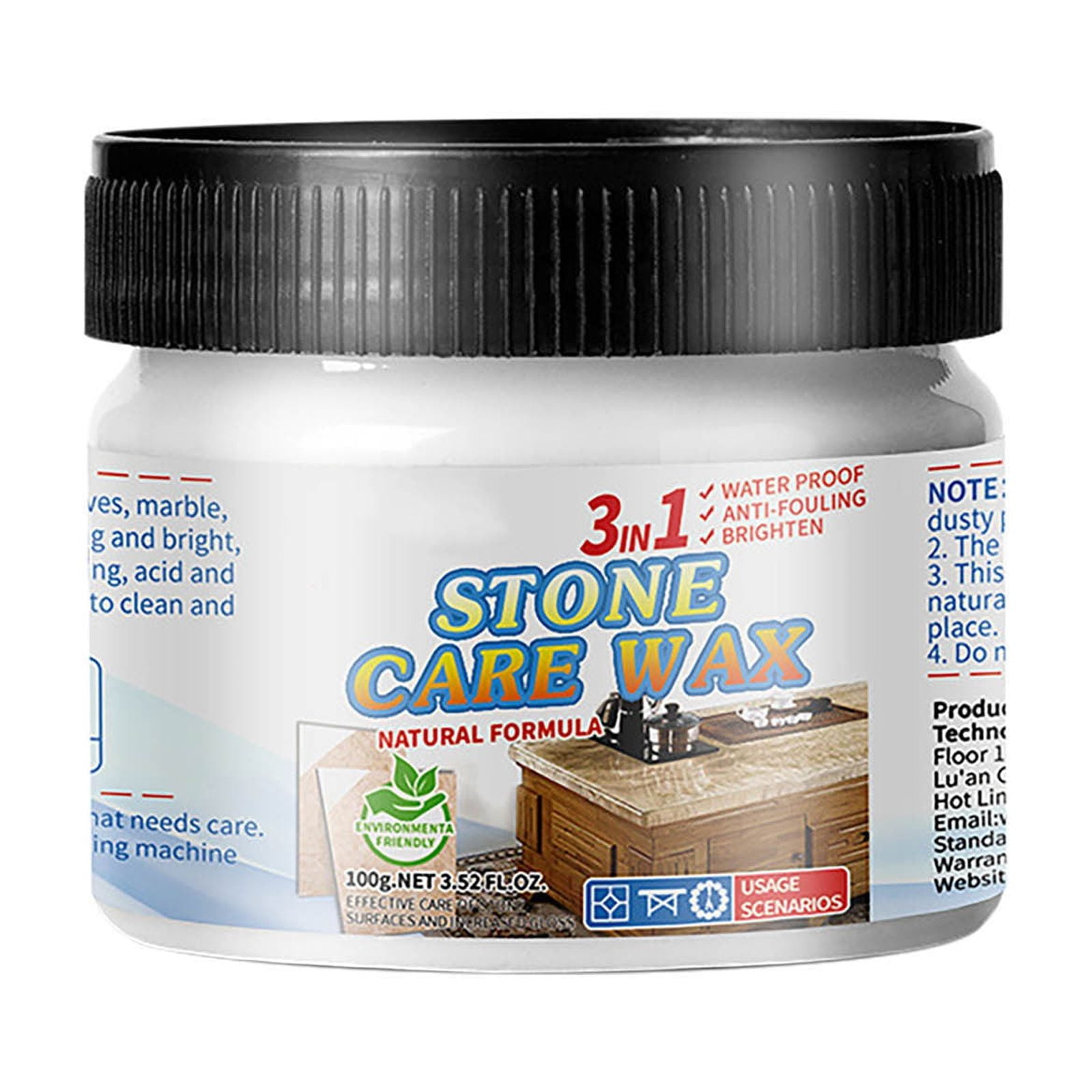Stone Polishing Wax Granite Cleaner and Stone Polish Care Wax 100g ...