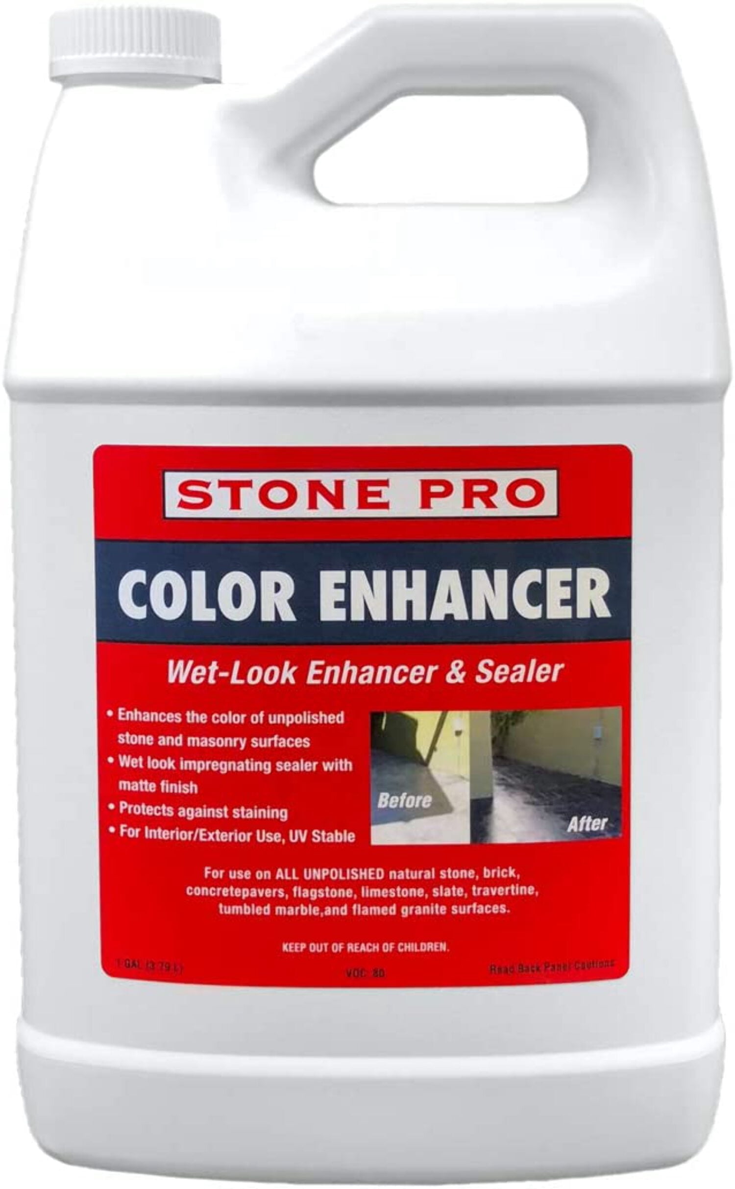 Stone Pro Color Enhancer, Penetrating Sealer For Unpolished Natural ...
