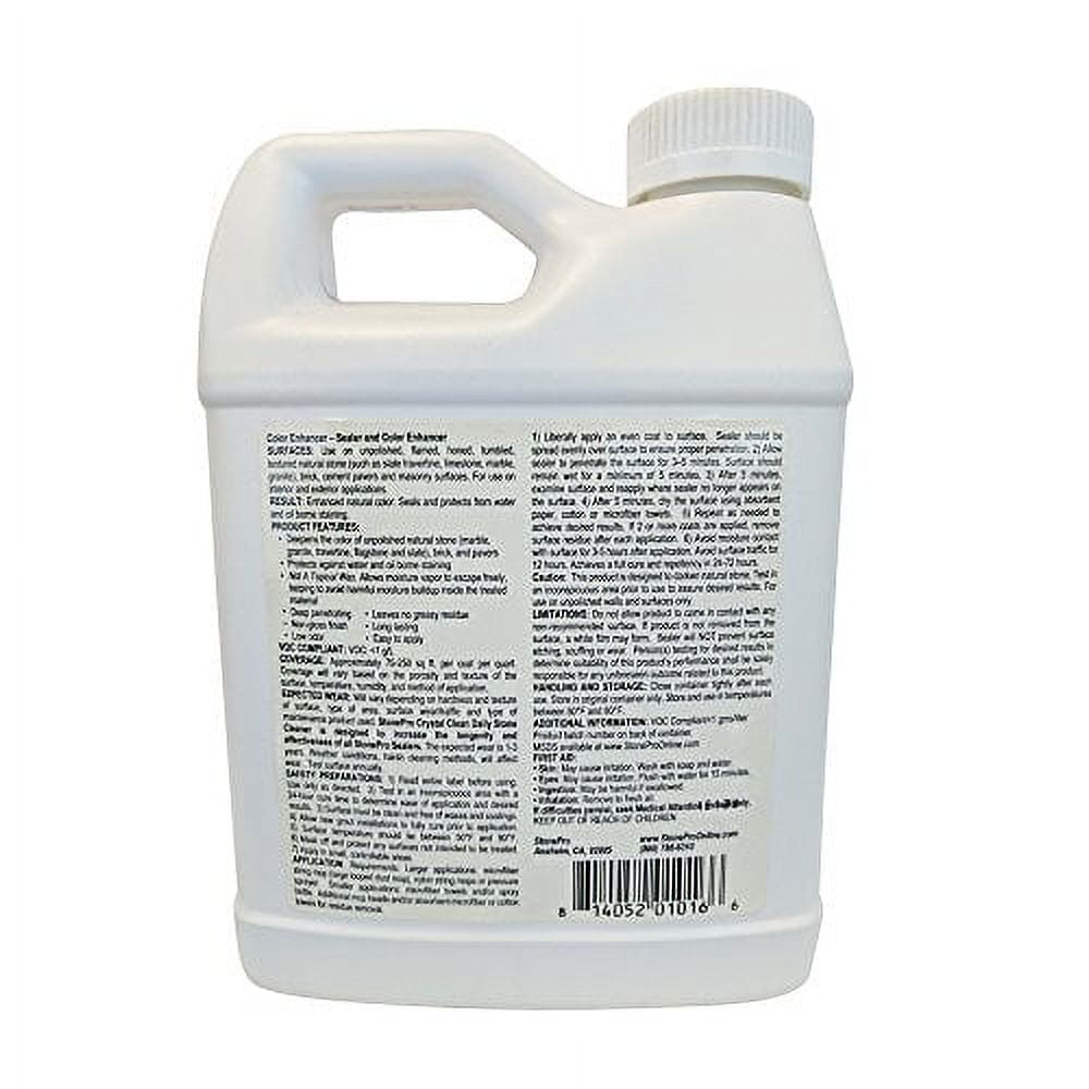 Stone Pro Color Enhancer - Unpolished Stone Sealer and Enhancer - 1 ...