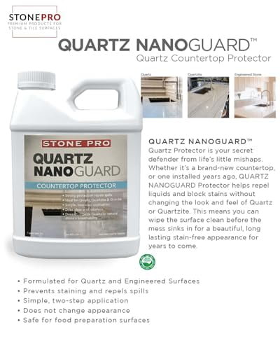 Stone Pro Quartz NanoGuard Countertop Protector (Quarts/ 32 oz ...