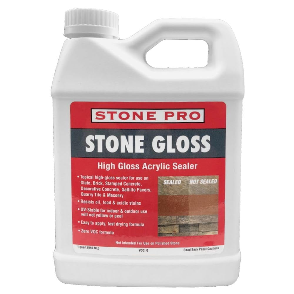 Stone Pro Stone Gloss - High Gloss Acrylic Sealer (1 Quart) - Walmart.com