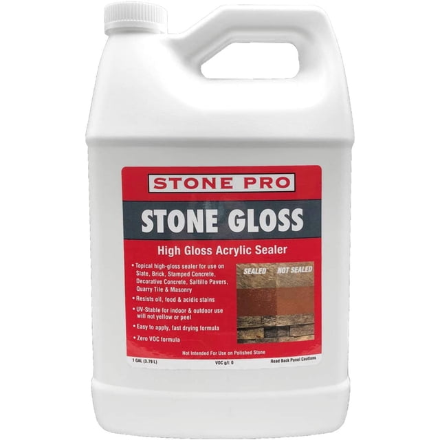 Stone Pro Stone Gloss for Sealing Slate, Brick, Stamped Concrete ...