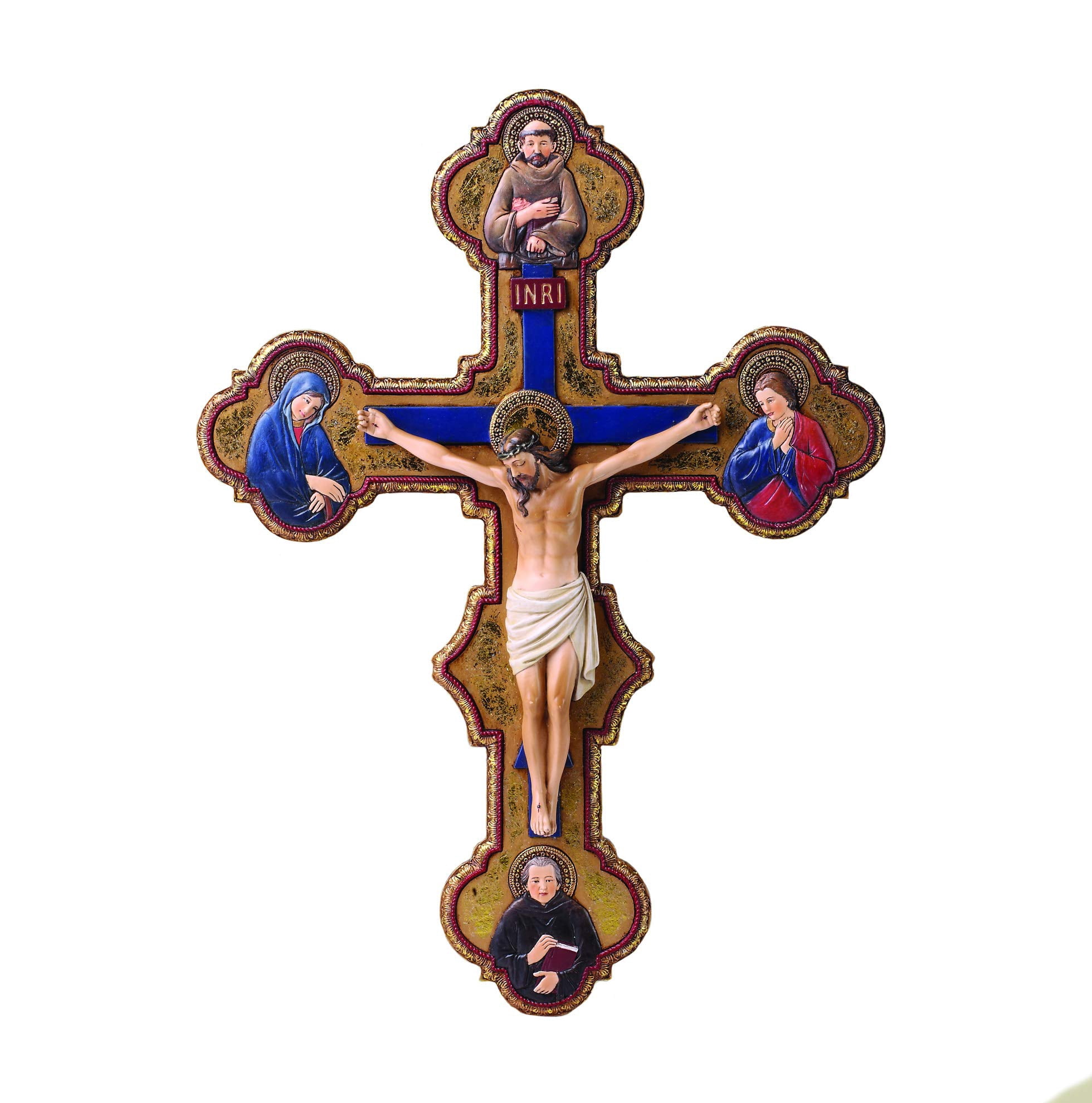 Stone Resin Misericordia INRI Hanging Wall Crucifix, 14 Inch - Walmart.com